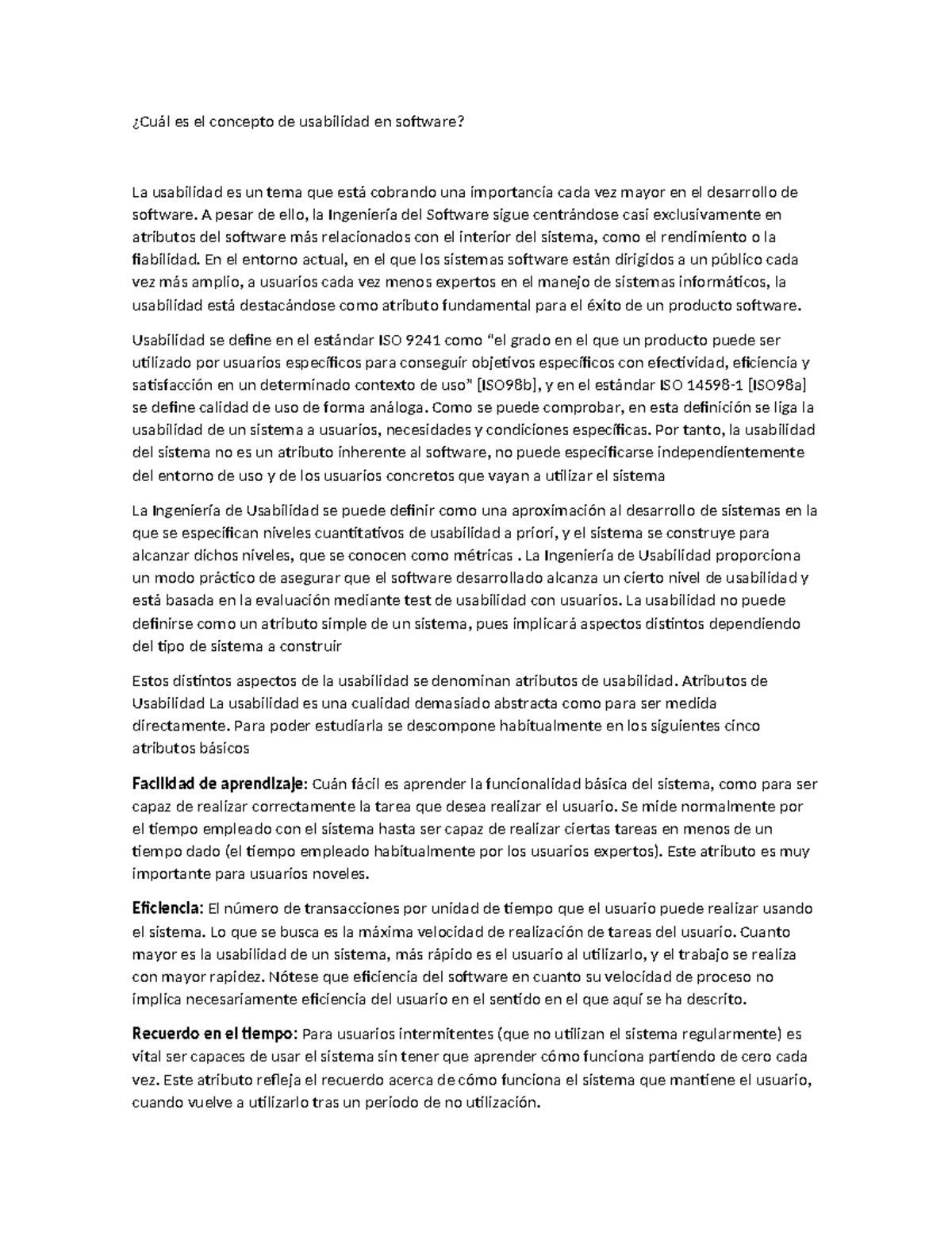 Concepto y Atributos de Usabilidad en Software: Fundamentos y Enfoques ...