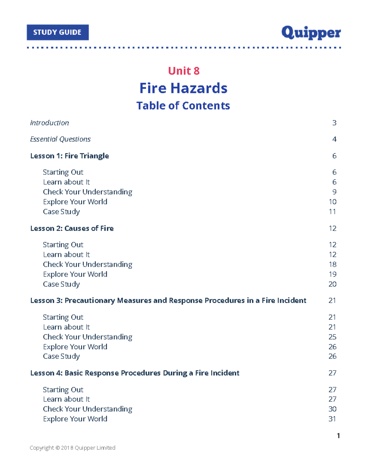 DRRR Unit 8 Study Guide: Understanding Fire Hazards and Prevention - Studocu
