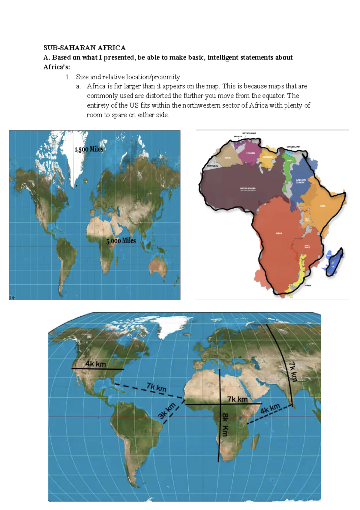 Map final study guide 2 - SUB-SAHARAN AFRICA A. Based on what I ...