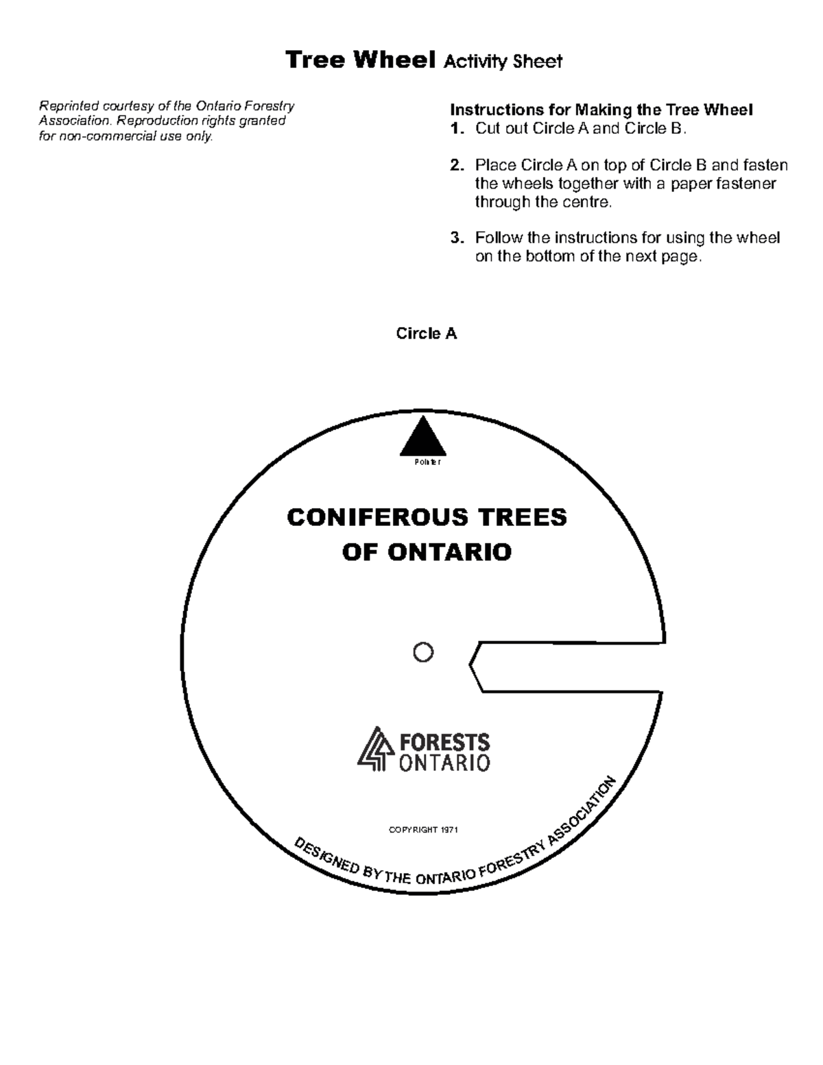 Tree Wheel Activity Sheet - Ontario Forestry Association - Studocu