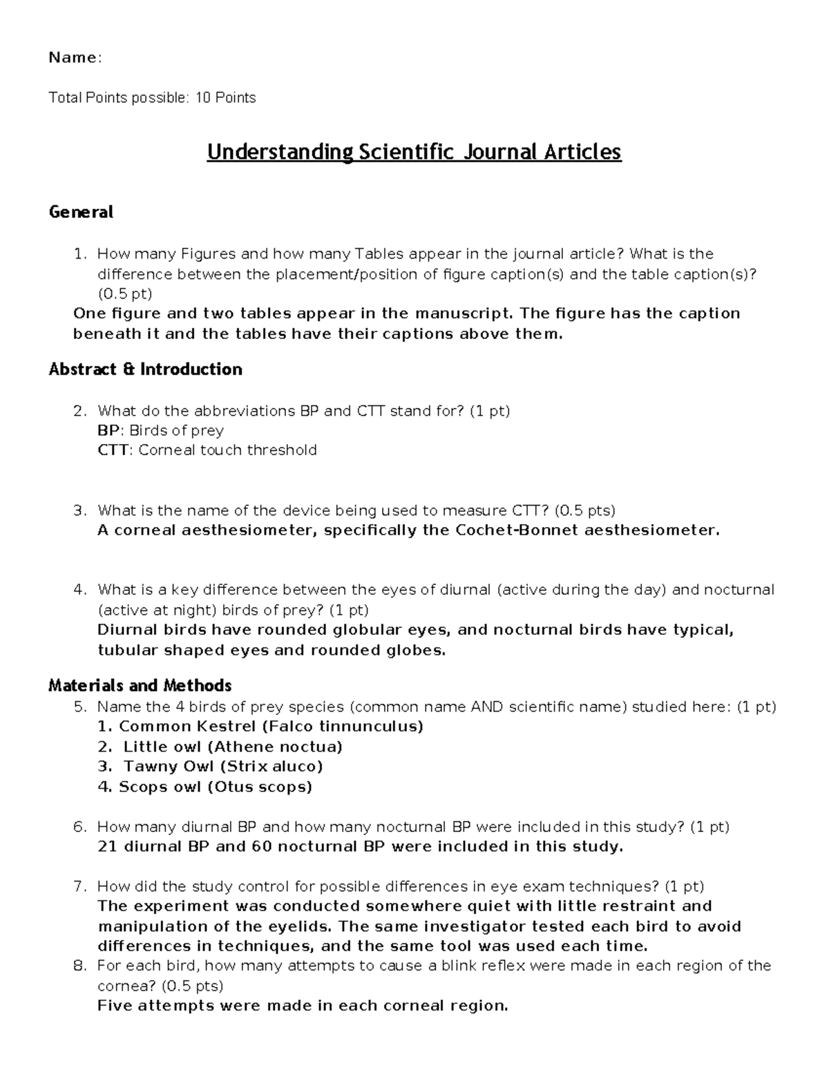 Understanding Scientific Journal Articles (BIO 101) - Key Findings ...