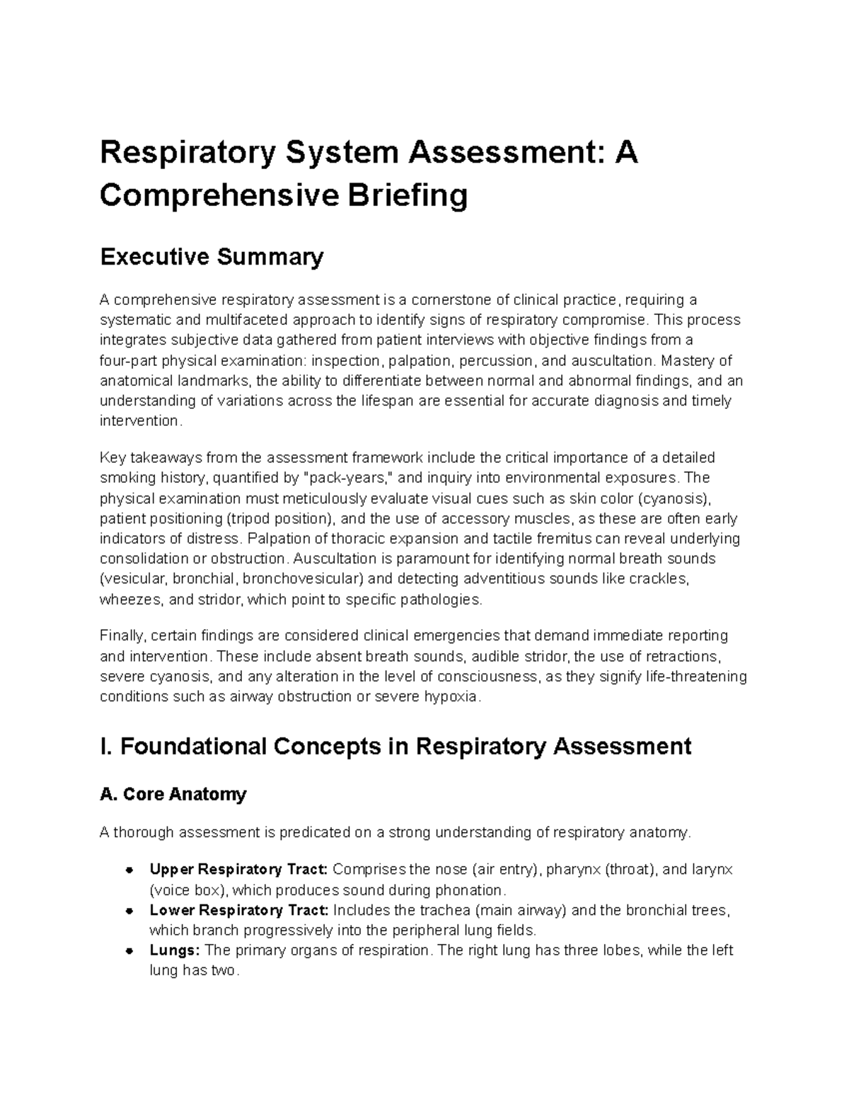 Respiratory Assessment Notes: NSG 3160 Comprehensive Overview - Studocu