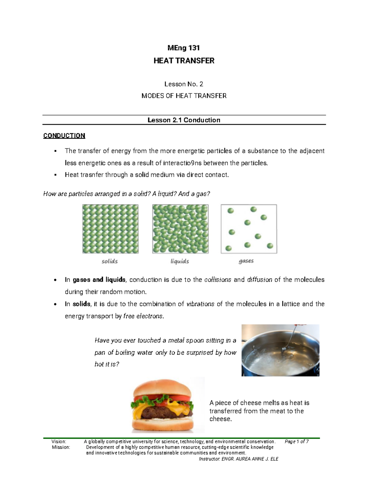 HEAT Transfer MOD2 - lecture - Vision: A globally competitive ...