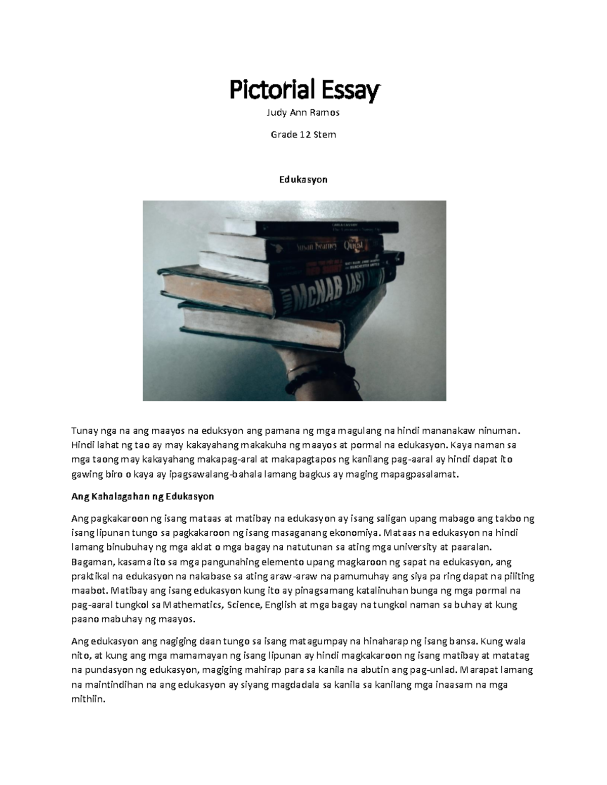 Poctorial essay judyannramos 12stem - Pictorial Essay Judy Ann Ramos ...