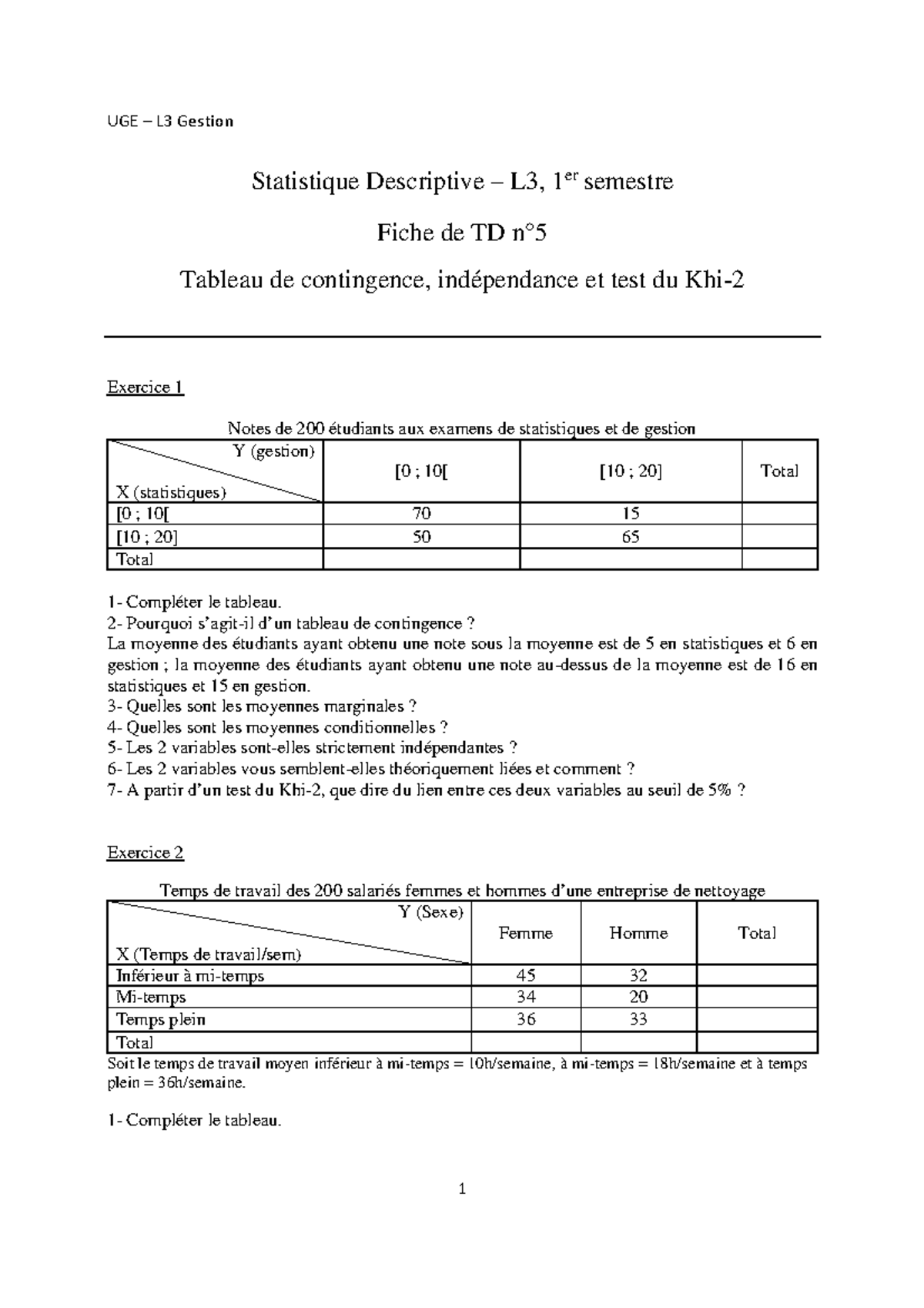 TD-5 - fiche du td5 stats S5 - UGE – L3 Gestion 1 Statistique ...