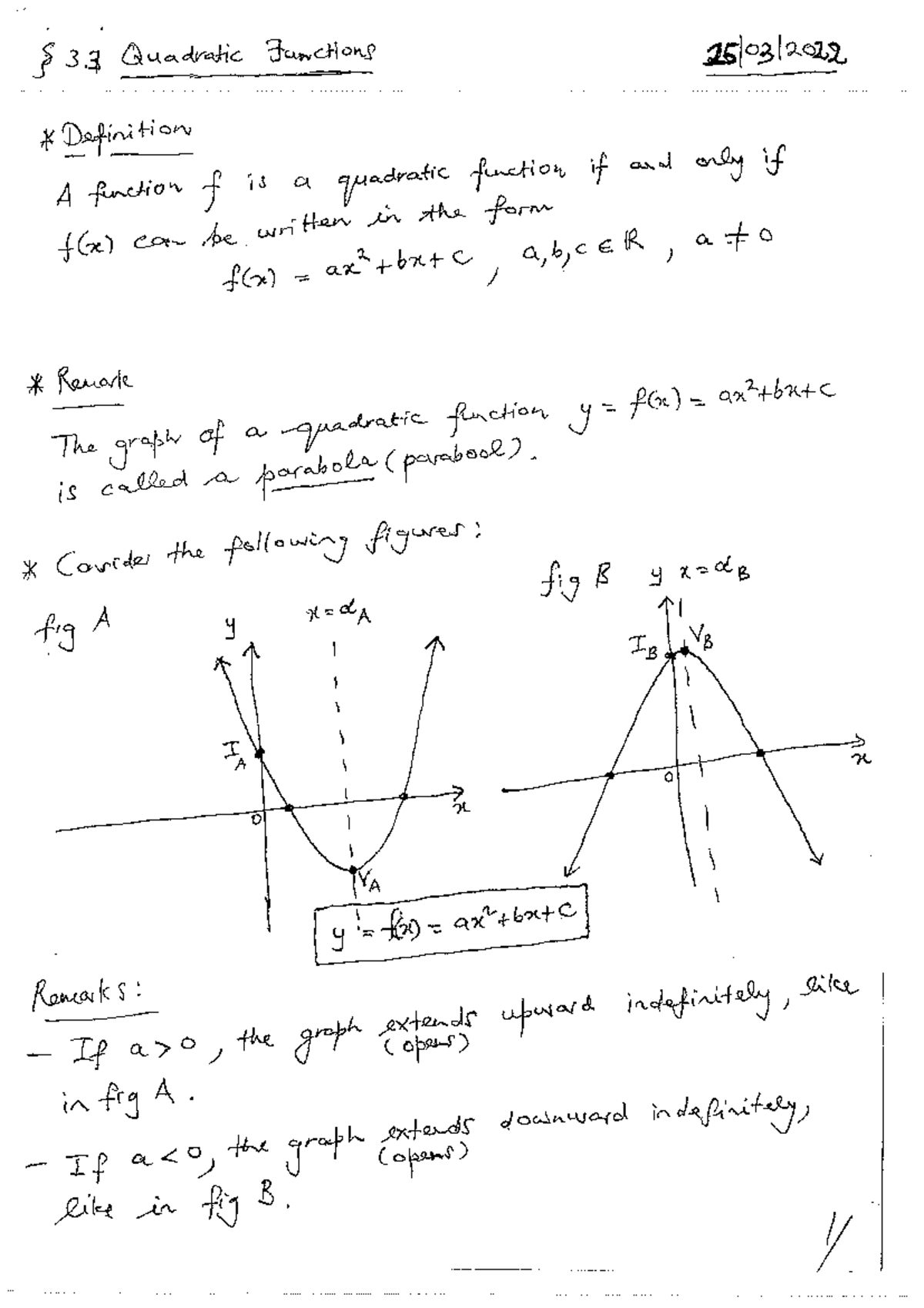 Applications of Quadratic functions - 3 Quadratic Functions Definition ...
