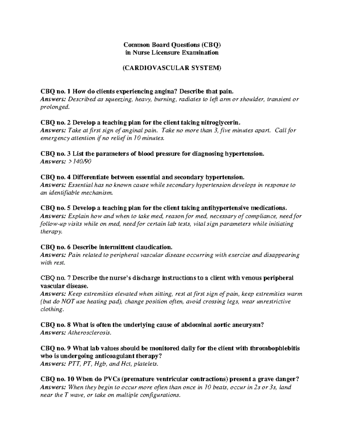 PNLE 100 Items - Practice exam mock and pe boards for PNLE - Philippine ...