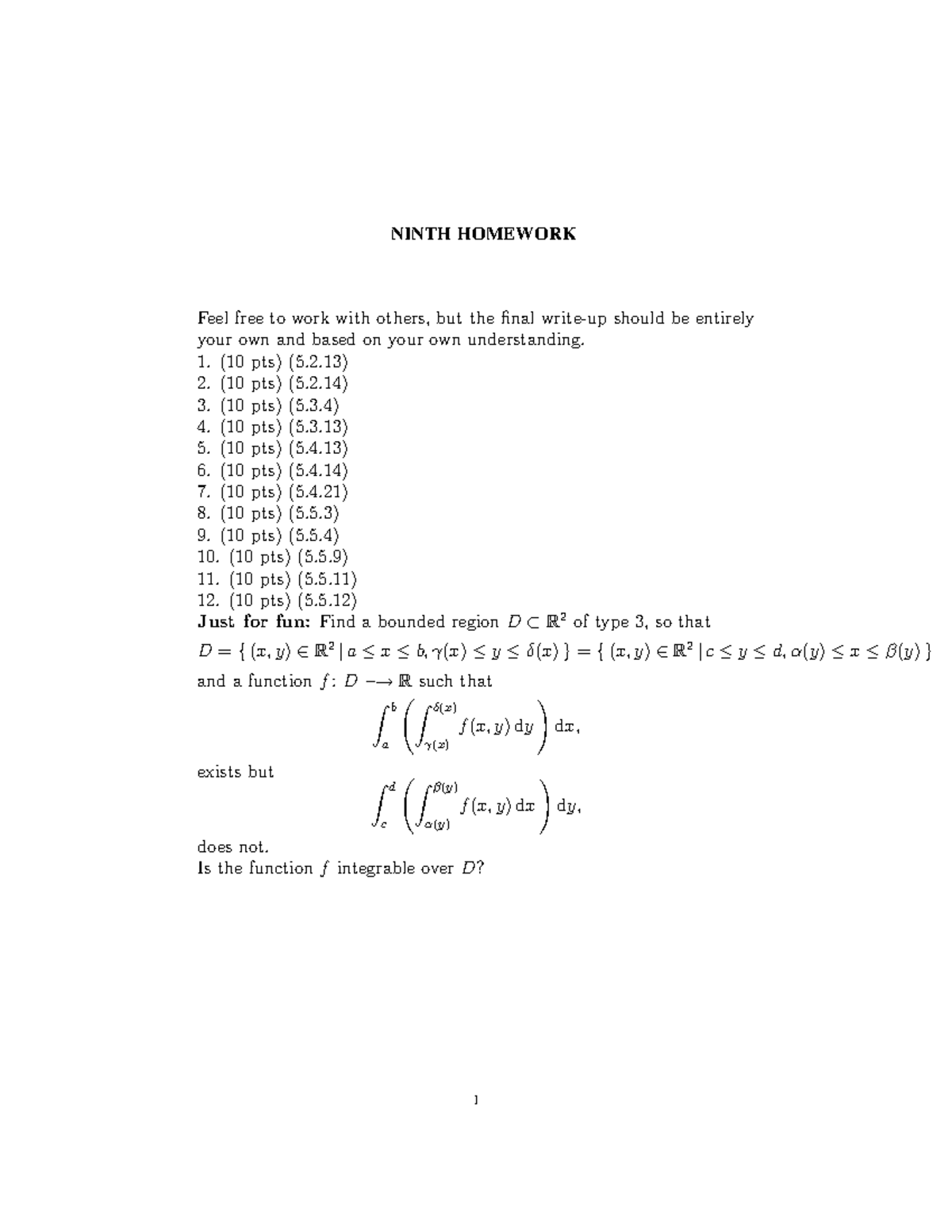 MIT18.022F10 Homework 9 - Calculus Problems and Solutions - Studocu