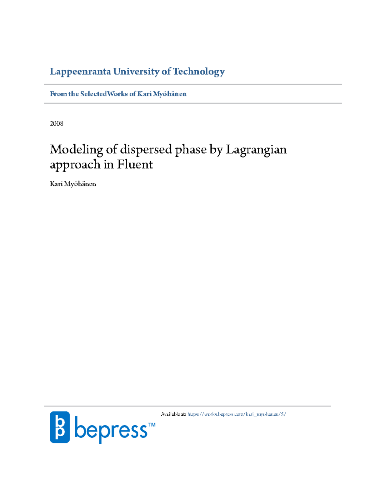 DPM Model - Lecture Notes 1-3 on Dispersed Phase Flows in Fluent - Studocu