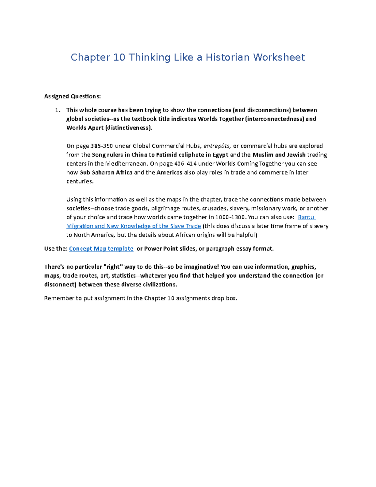 Chapter 10 Thinking Like a Historian worksheet - Chapter 10 Thinking ...