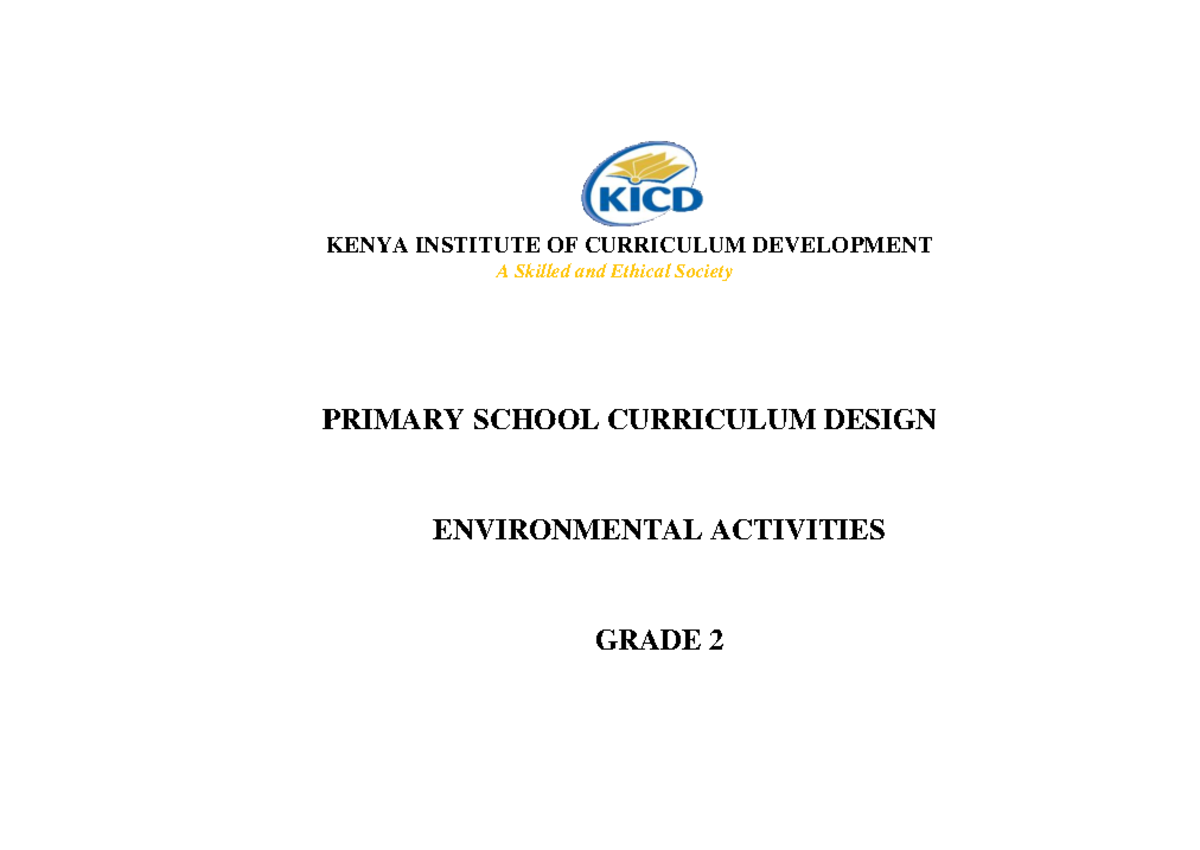 Environmental Activities Curriculum Overview for Grade 2 - Studocu