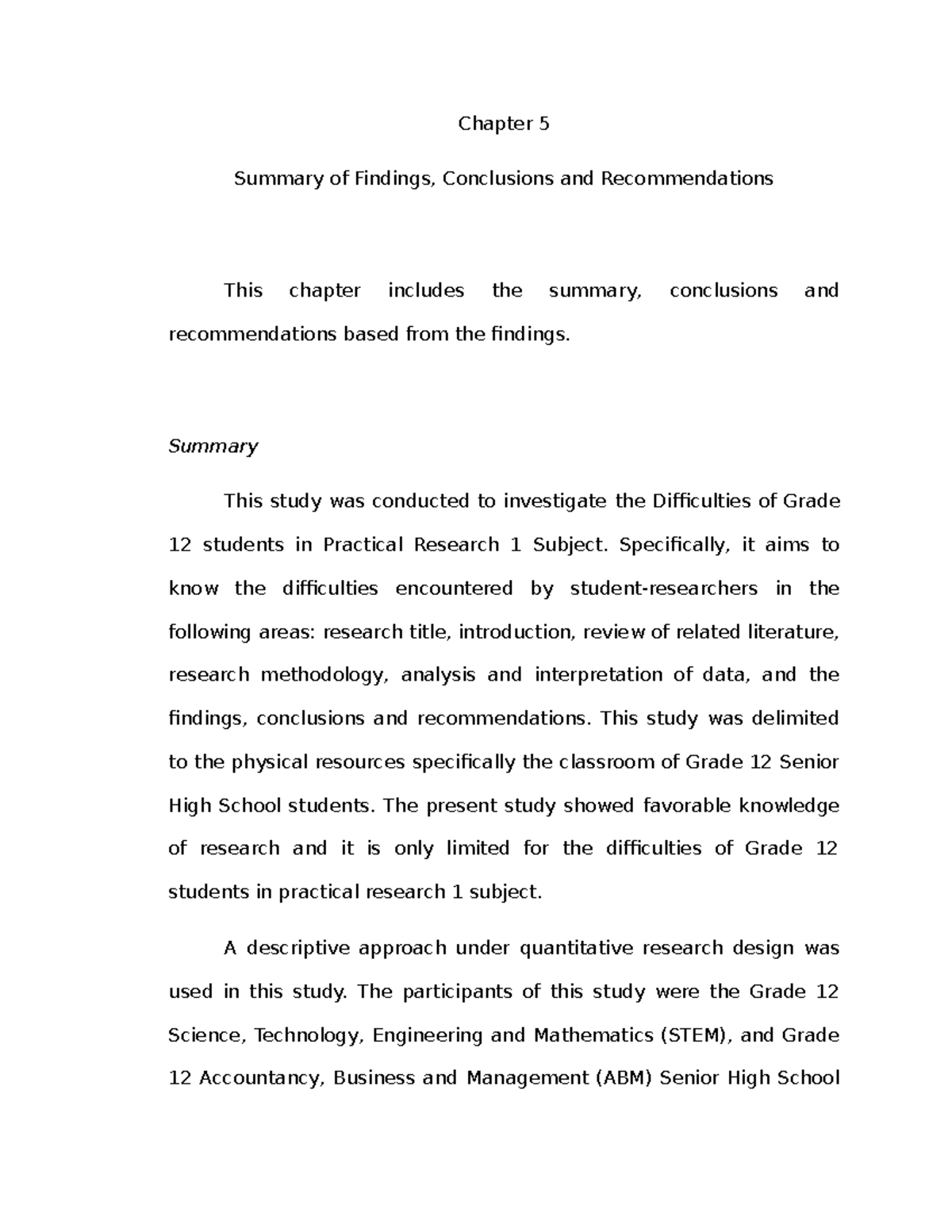 Chapter-5-RESEARCH SAMPLE GUIDELINES FOR SENIOR HIGHSCHOOL DIFFICULTIES ...