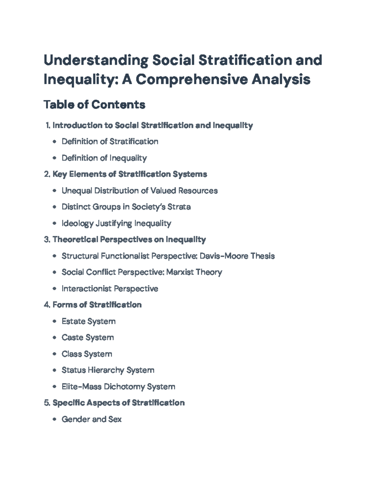 Understanding Social Stratification and Inequality: Key Theories ...