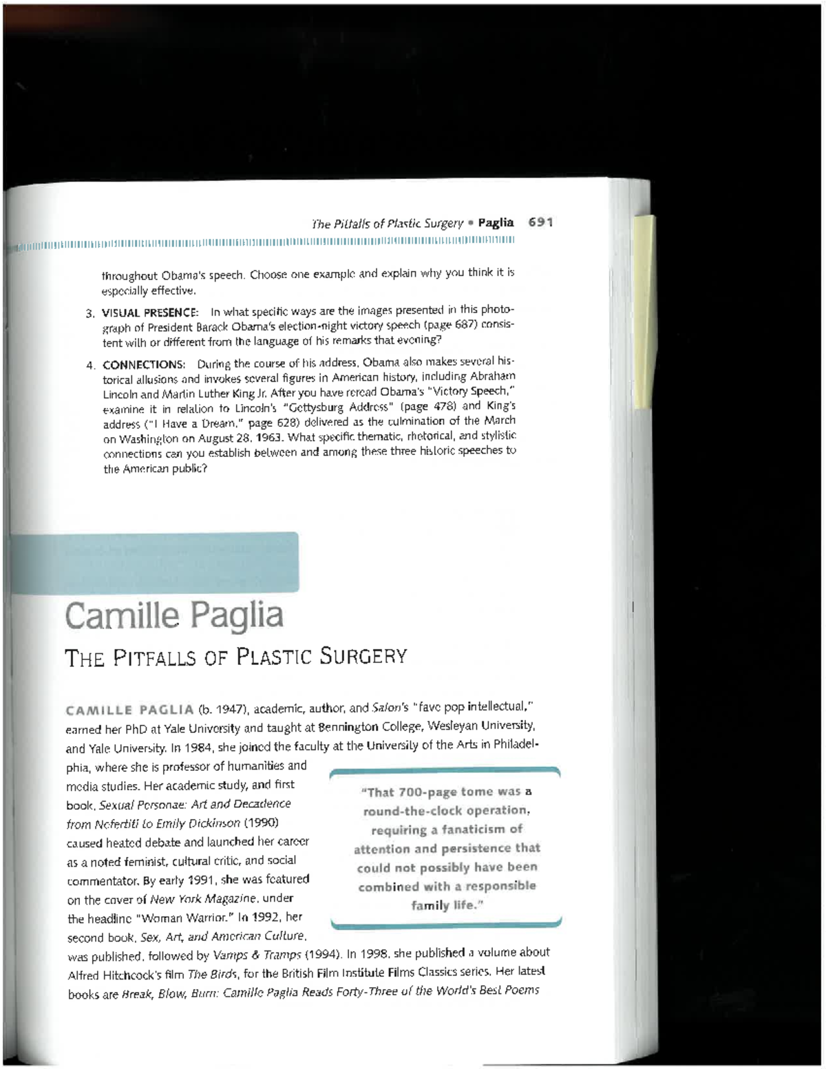 Camille Paglia - The Pitfalls of Plastic Surgery: A Critical Analysis ...