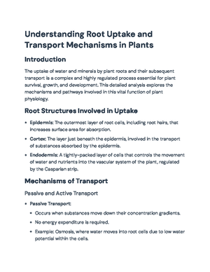 Understanding Plant Growth Mechanisms and Structure in Biology ...