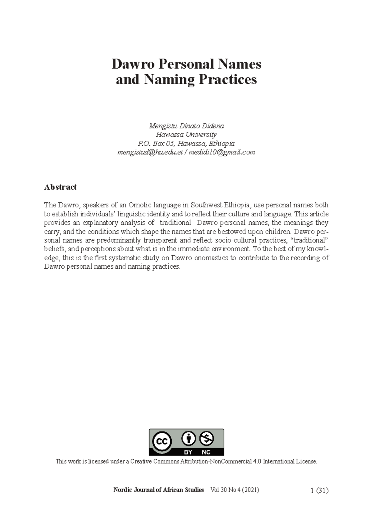 +Dawro+Personal+Names+and+Naming+Practices - Mengistu Dinato Didena ...