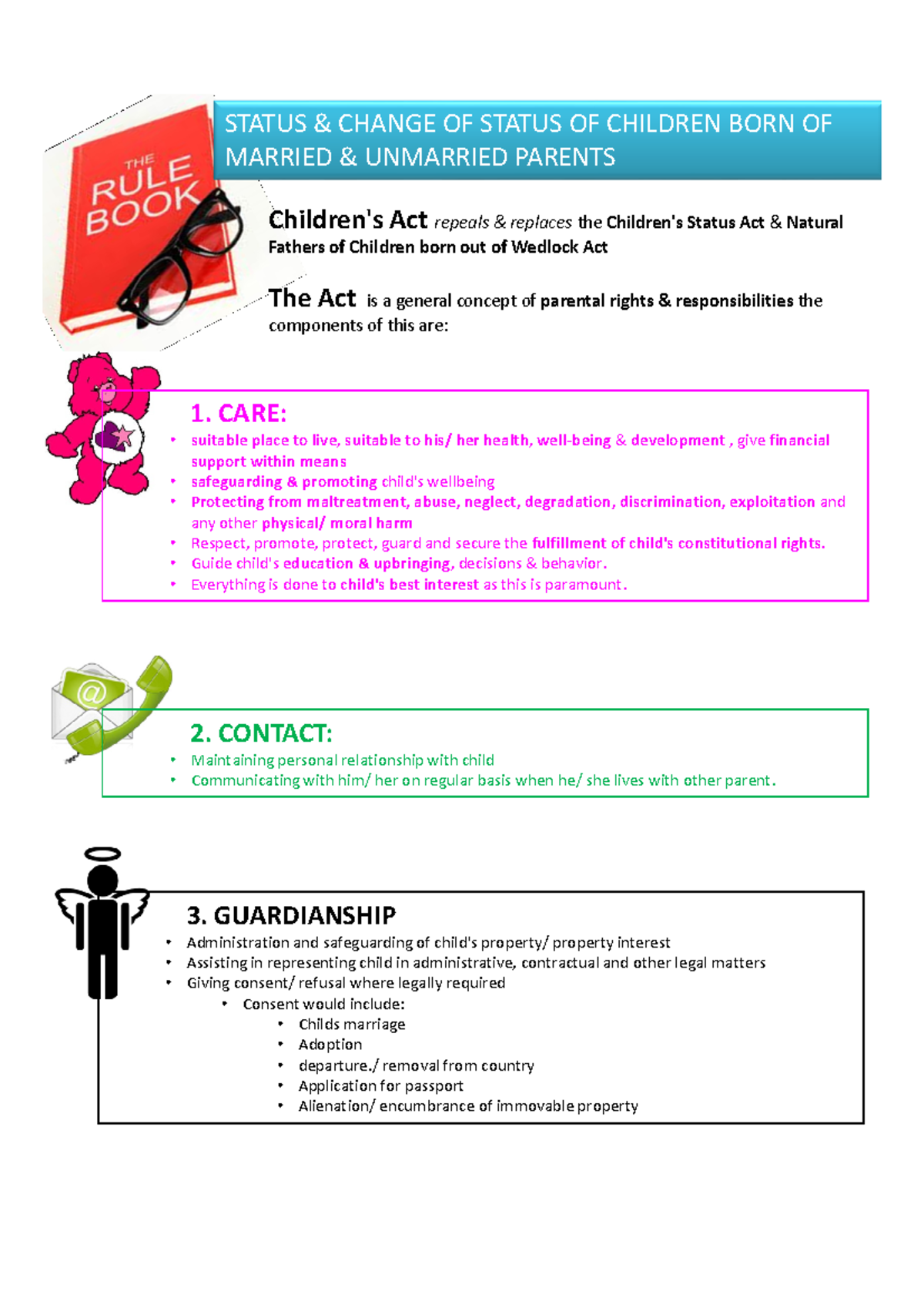 Status & Change of Children Born to Married/Unmarried Parents: Legal ...