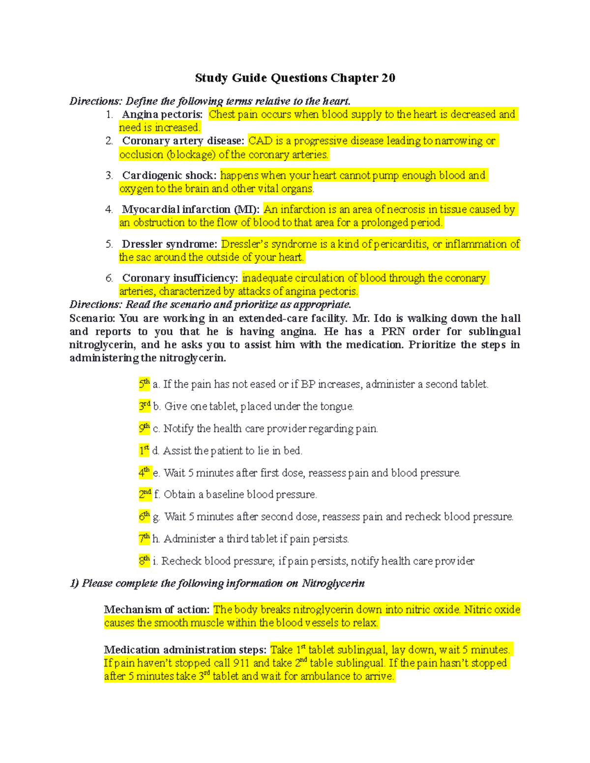 NUR 235 Chapter 20 Study Guide Questions - Study Guide Questions ...