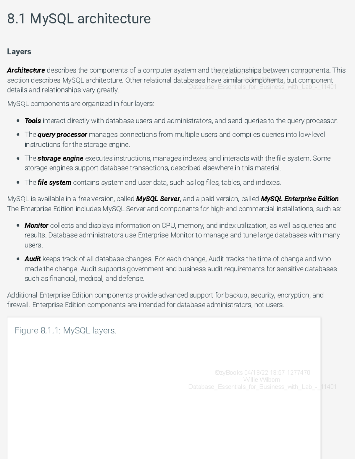 MySQL Architecture Overview - 8 Architecture Notes - Studocu