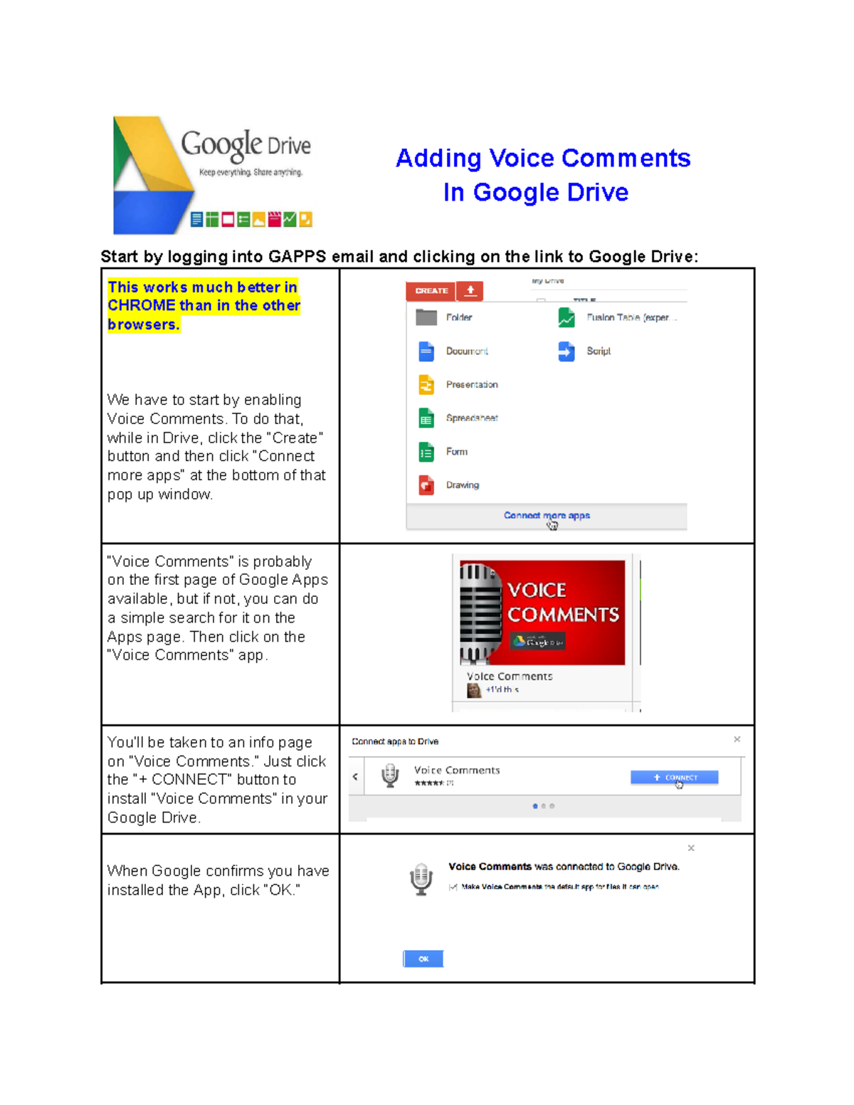 Adding Voice Comments to Google Docs - Adding Voice Comments In Google Drive Start by logging ...