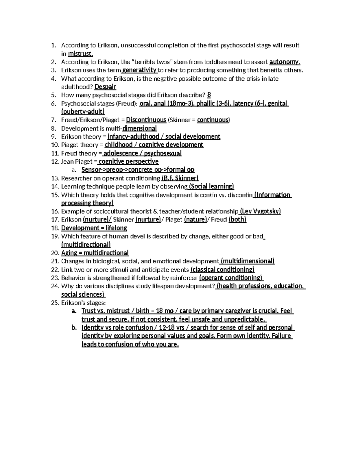 Exam 1 - Lifespan Developmental Psychology Notes (Module 1) - Studocu