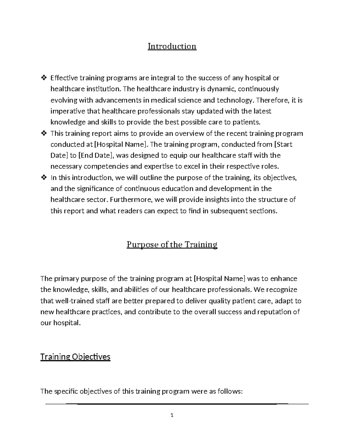 Hospital Training Program Overview: 5th Sem Insights and Objectives ...