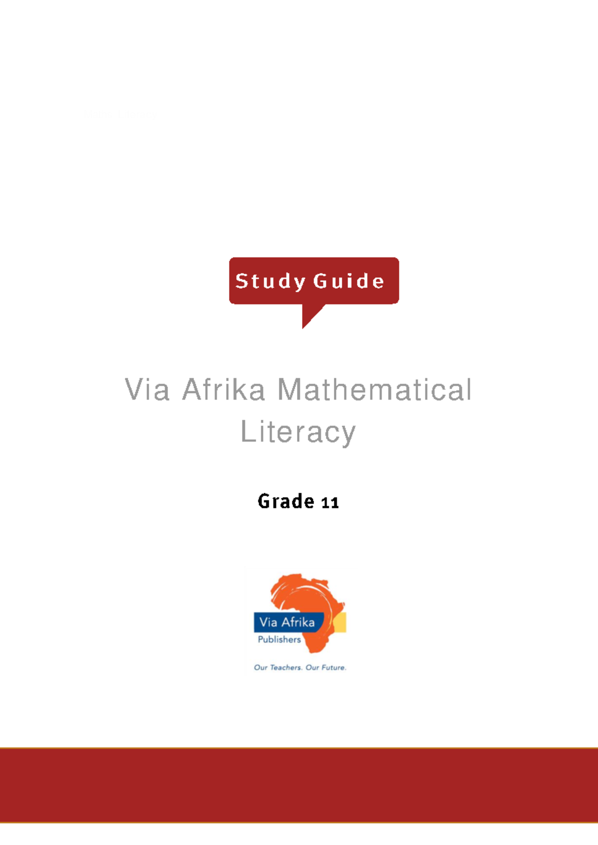 Grade 11 Mathematical Literacy Study Guide (Topic Overview) - Studocu