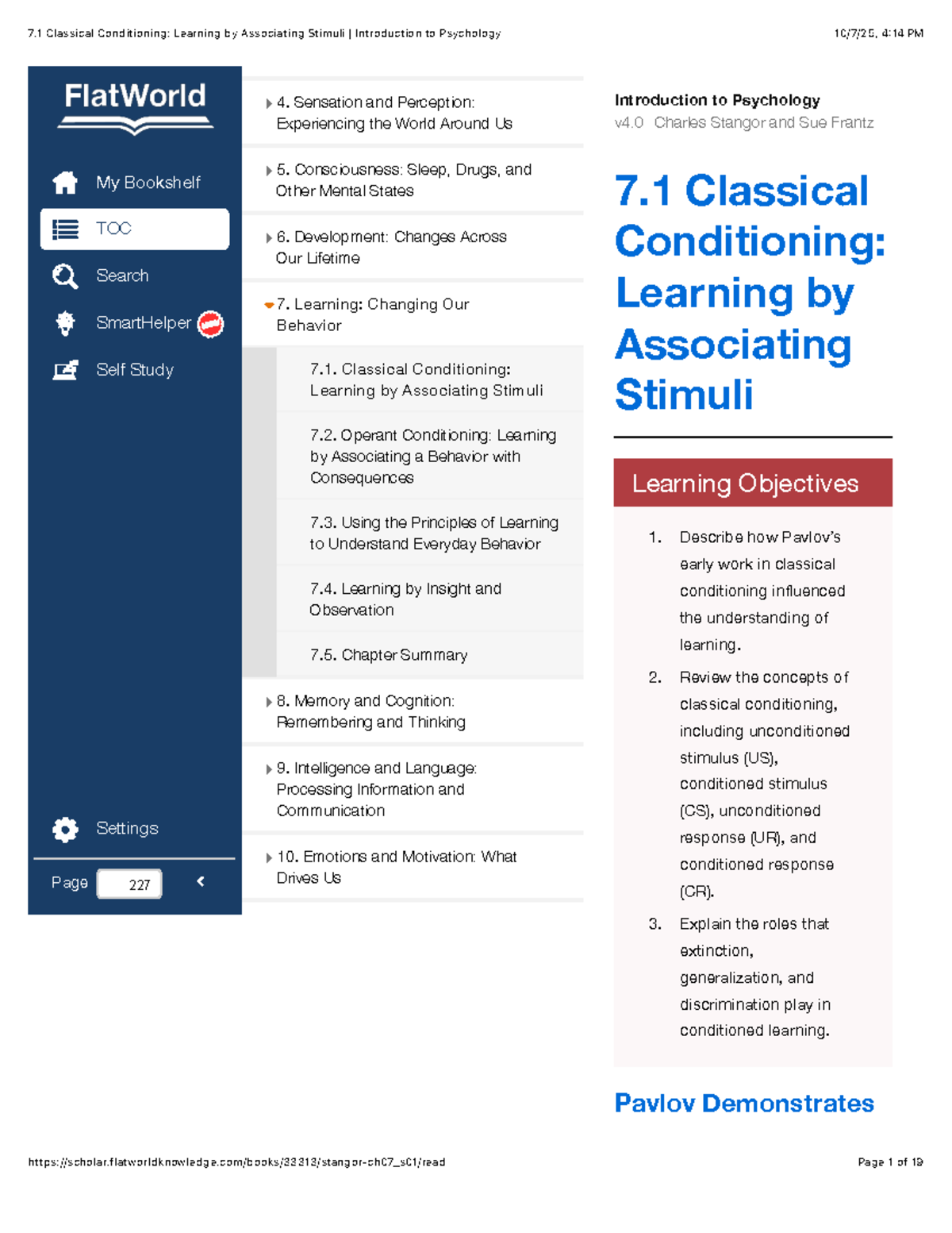 Classical Conditioning Concepts in Psychology (PSY101) - Studocu