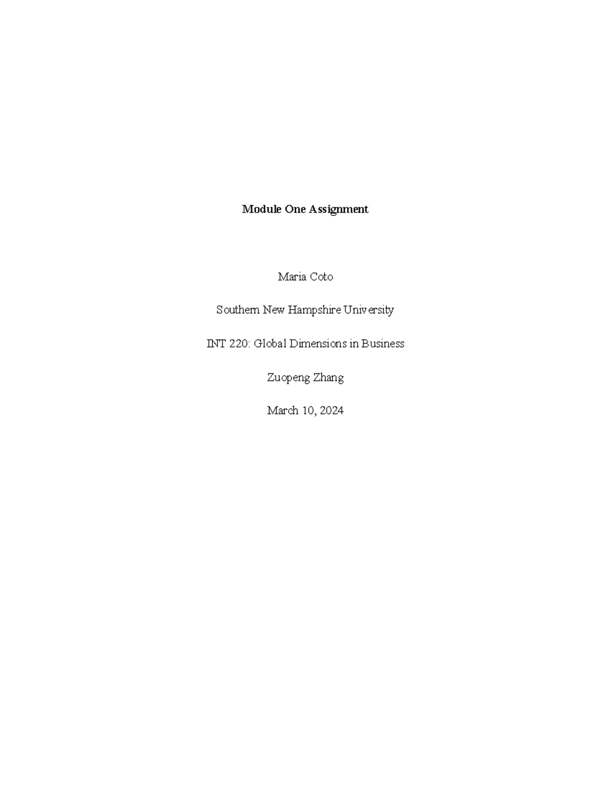 INT 220-Module One Assignment: Exploring Global Business Expansion ...