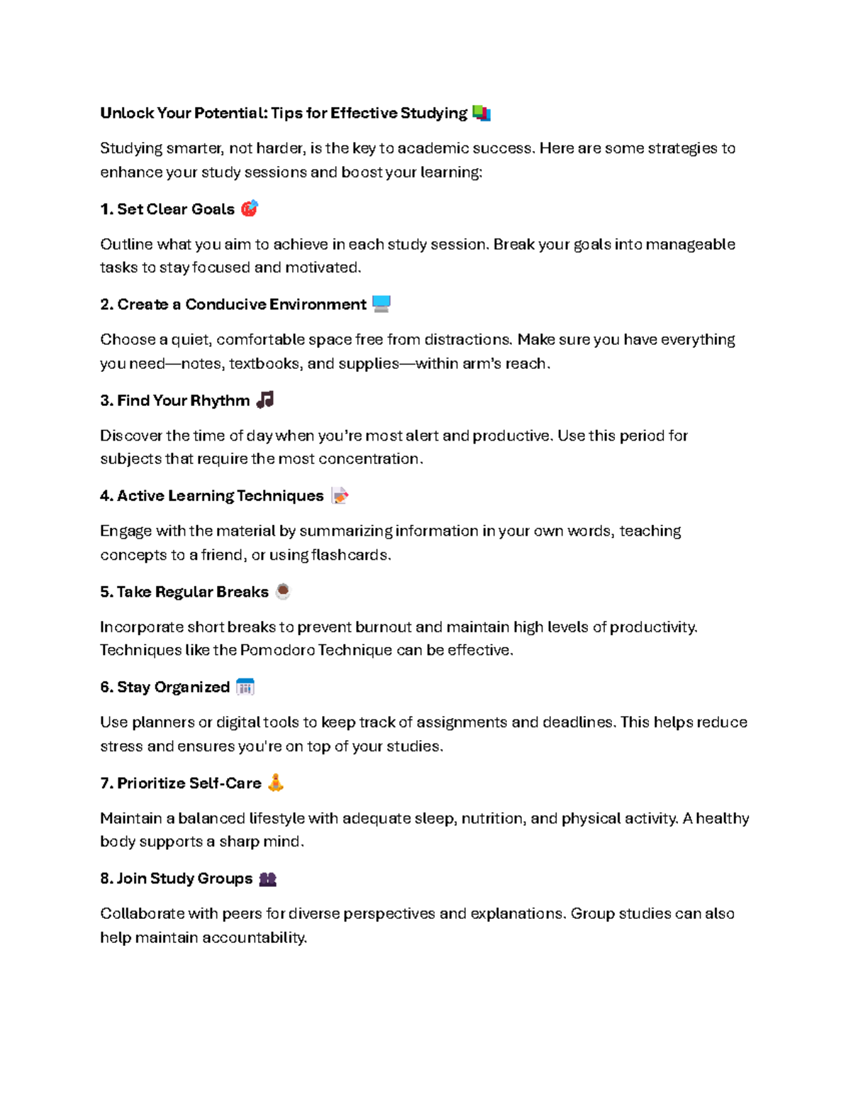 Unlock Your Potential - Here are some strategies to enhance your study ...