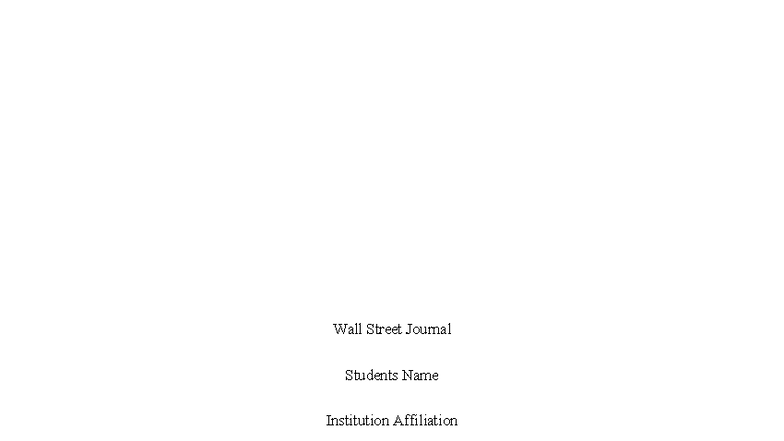 WSJ Overview: History, Impact, and Key Features of the Journal - Studocu