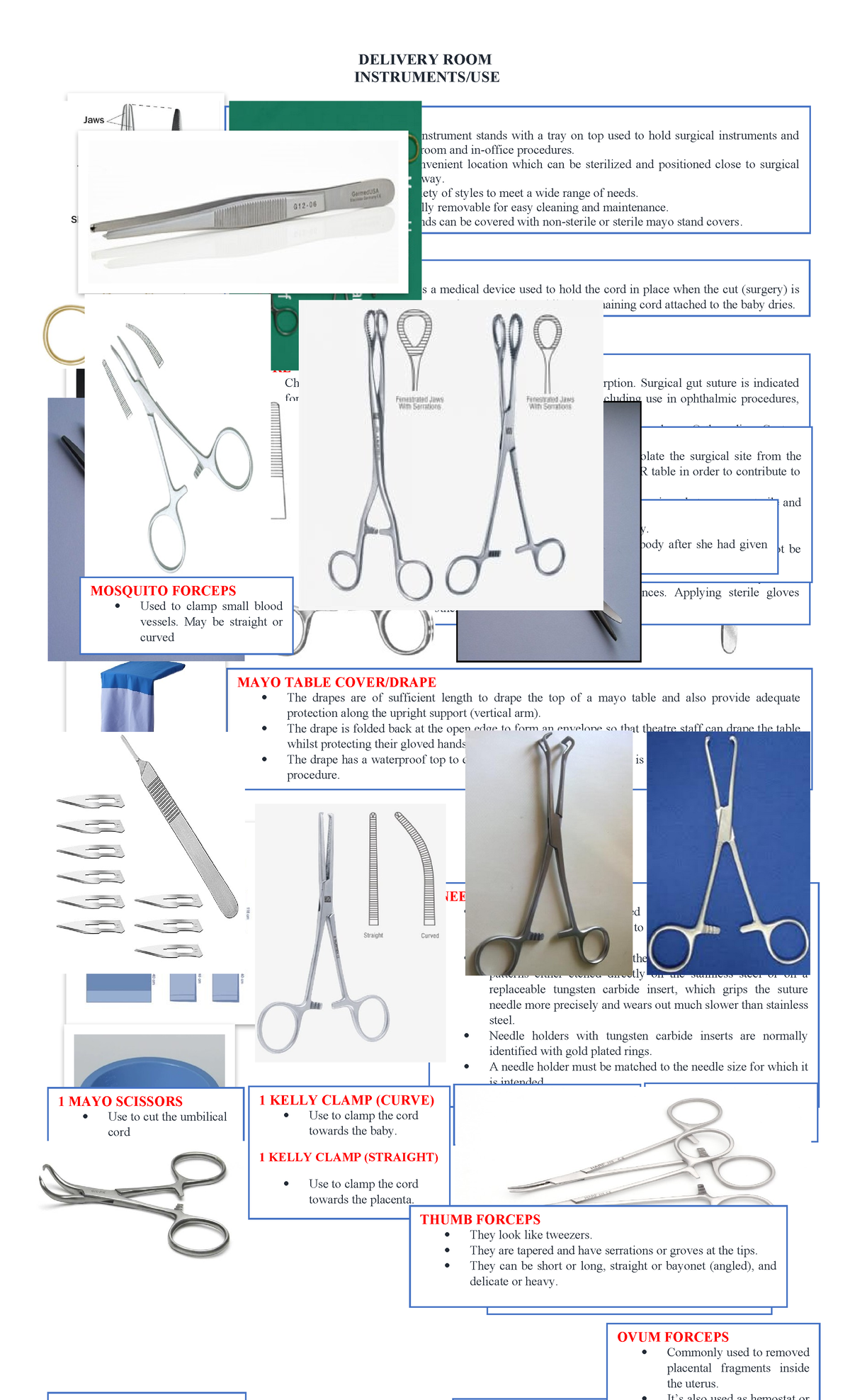 DR- Instruments - Nursing Review: Key Surgical Tools & Their Uses - Studocu