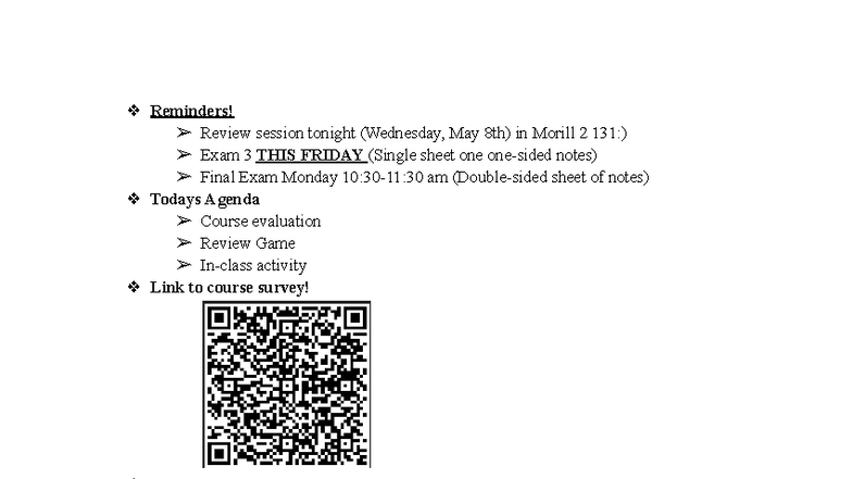 PSY 101: Final Exam Review Session & Agenda for May 8th - Studocu