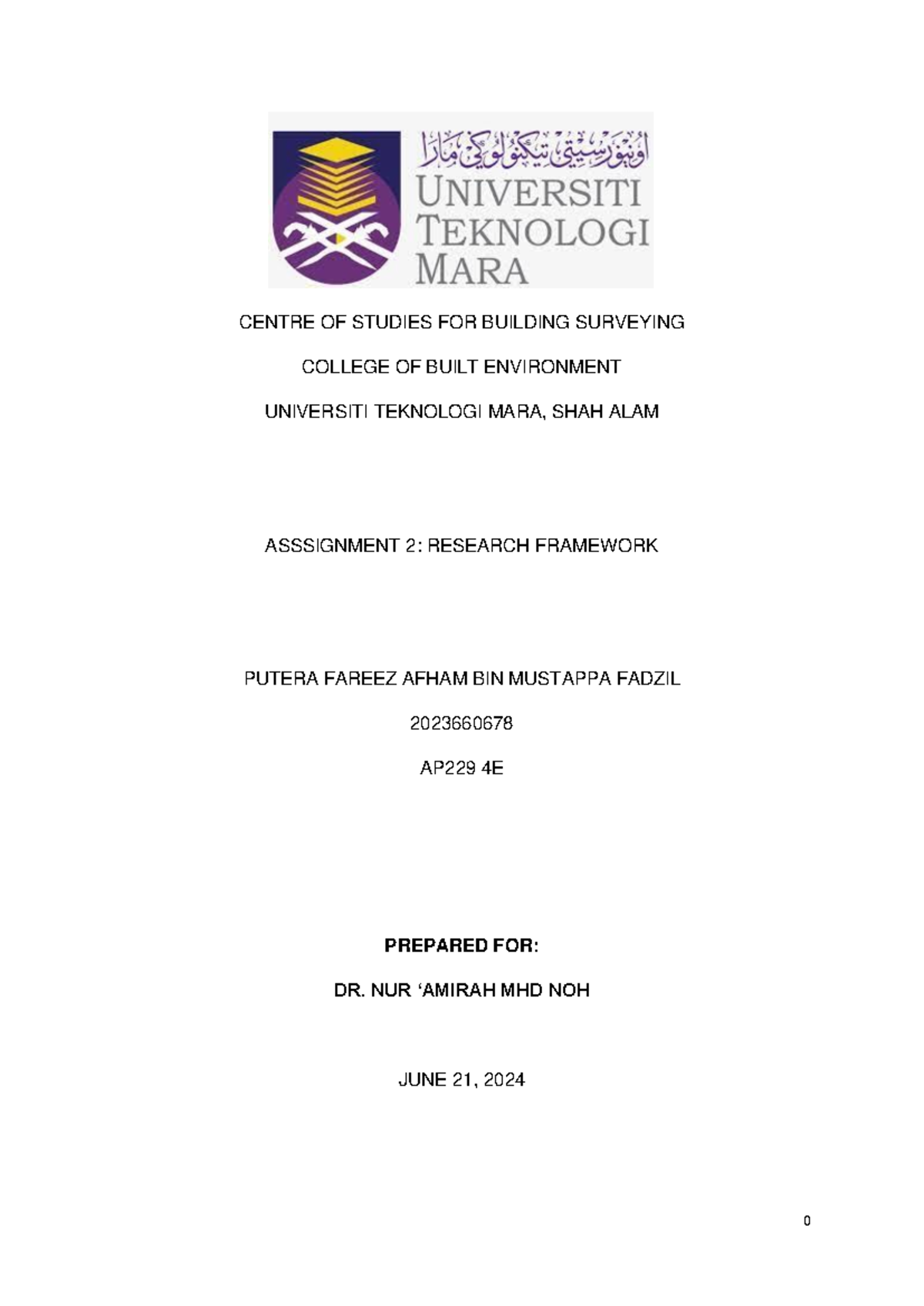 AP229 4E: Assignment 2 - Research Framework on CCC Compliance - Studocu