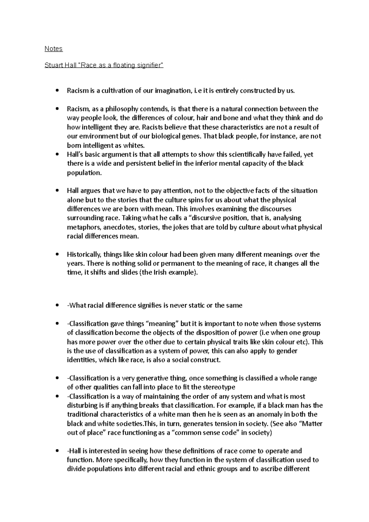 Stuart Hall: Understanding Race as a Floating Signifier in Society ...