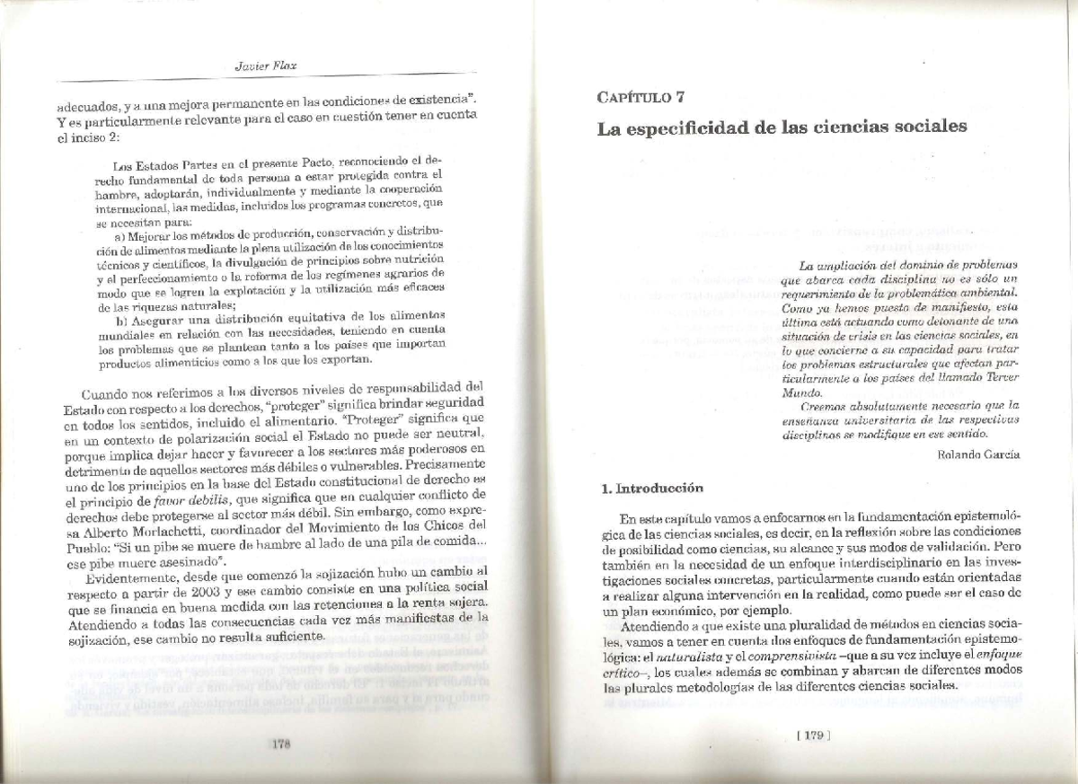 CAPÍTULO 7: La Especificidad de las Ciencias Sociales en el Contexto ...