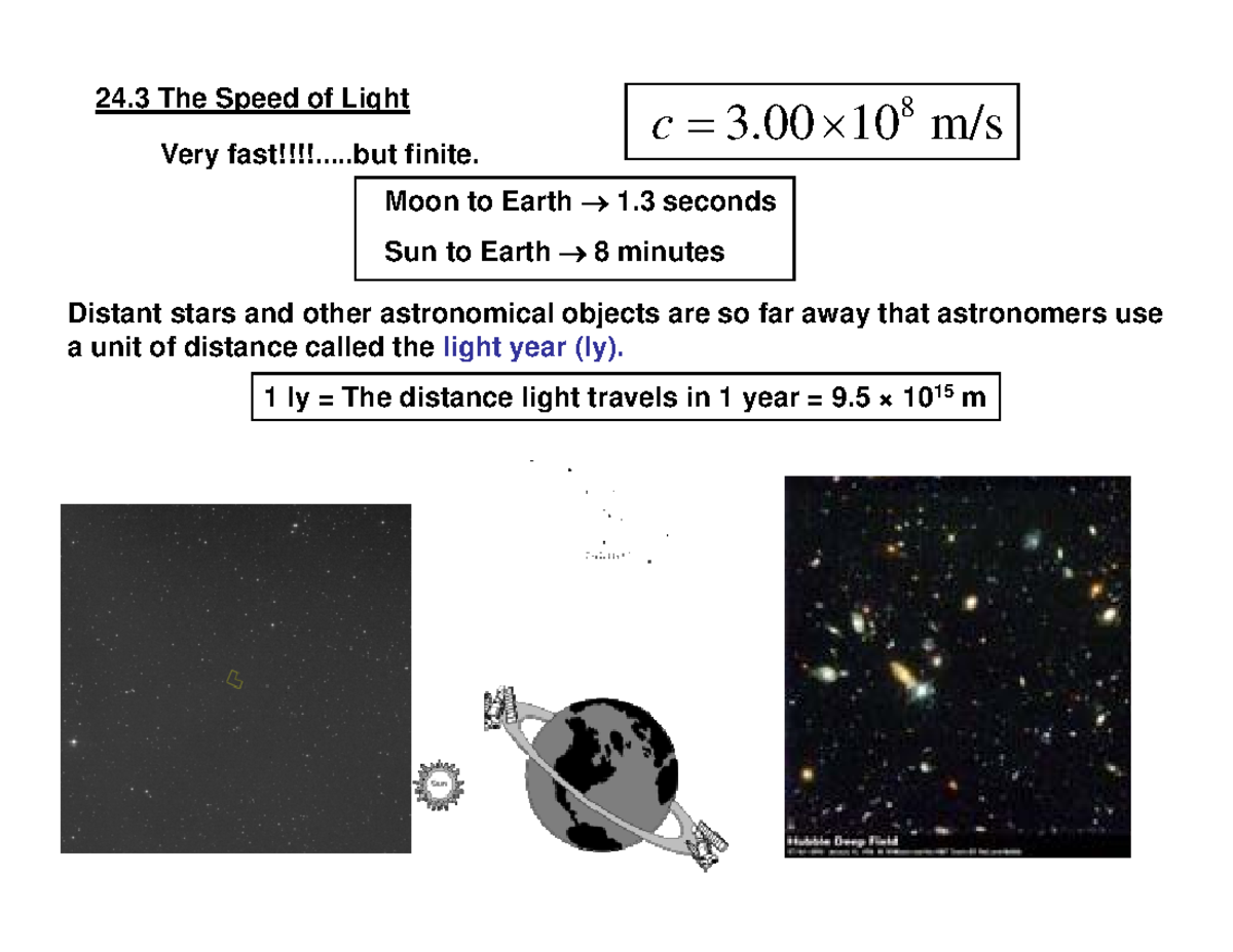 Ch 24 - phys 2, exam 2. chapters 21, 22, and 24 - 24 The Speed of Light ...