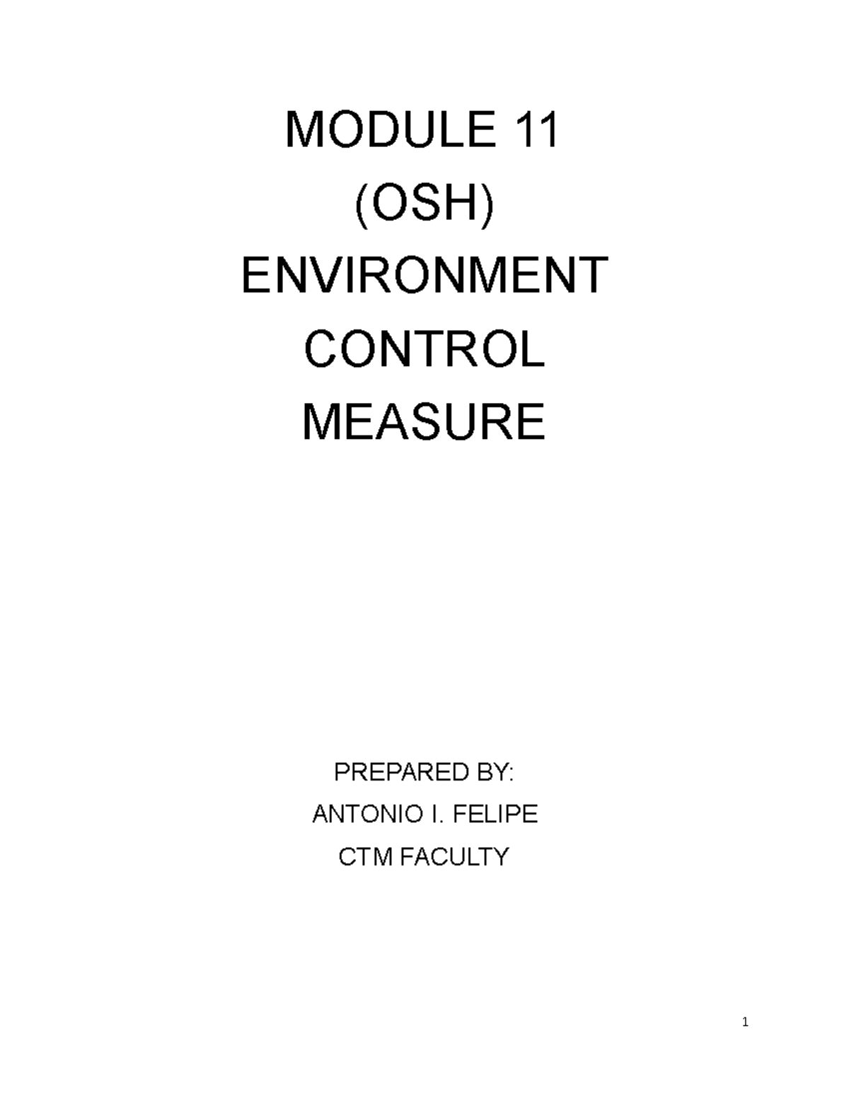 K Module 11: OSH Environment Control Measures Overview and Applications ...