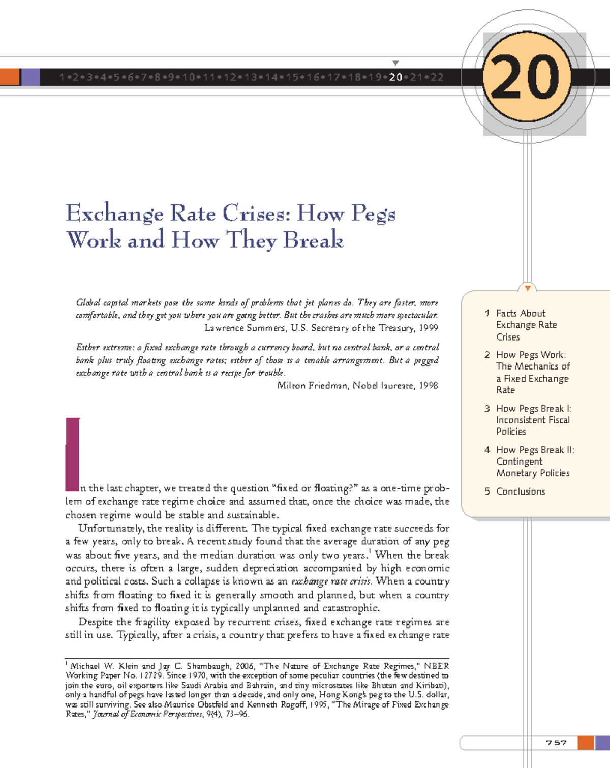 Chapter 20: Exchange Rate Crises - Understanding Pegs and Their ...