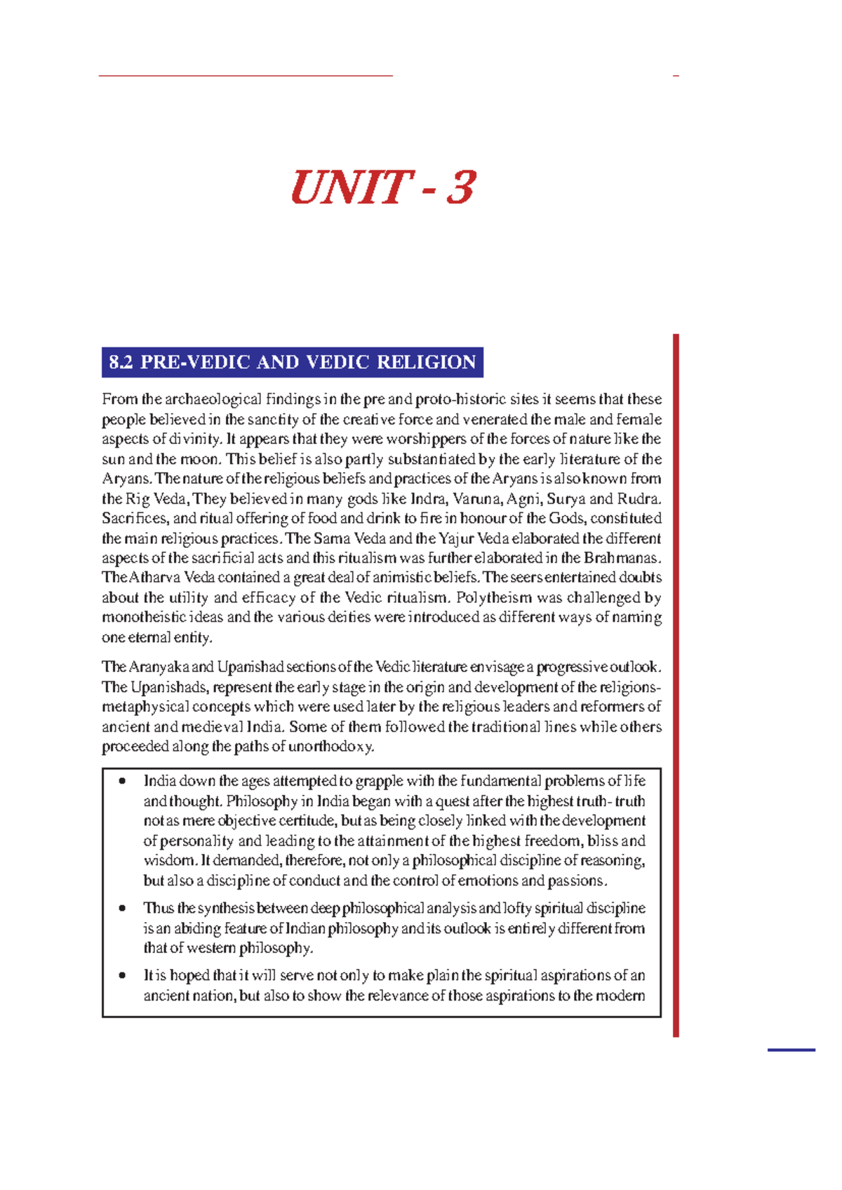 (UNIT - 3) Pre-Vedic and Vedic Religion, Buddhism, Jainism - 8 PRE ...