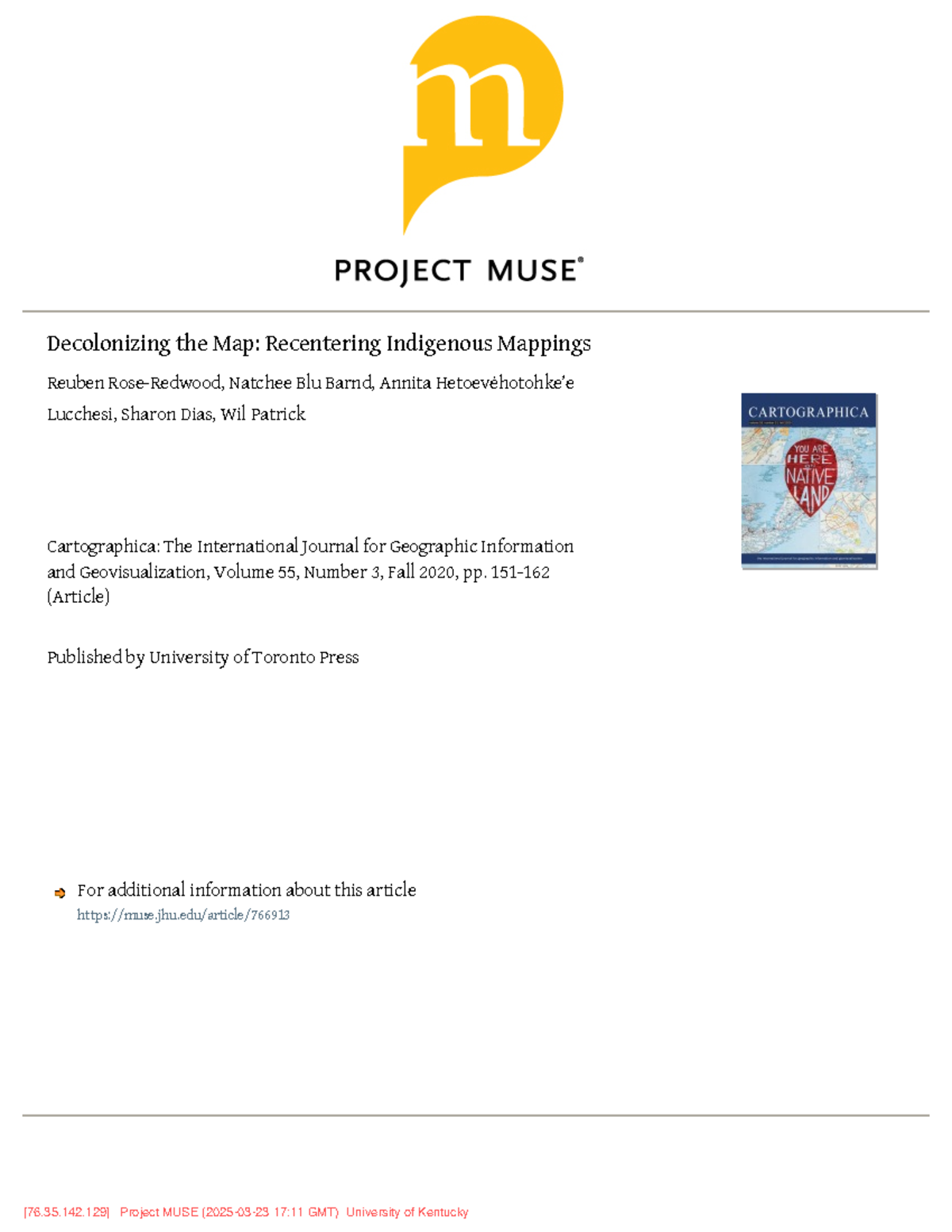Decolonizing the Map: Indigenous Perspectives and Cartographic ...