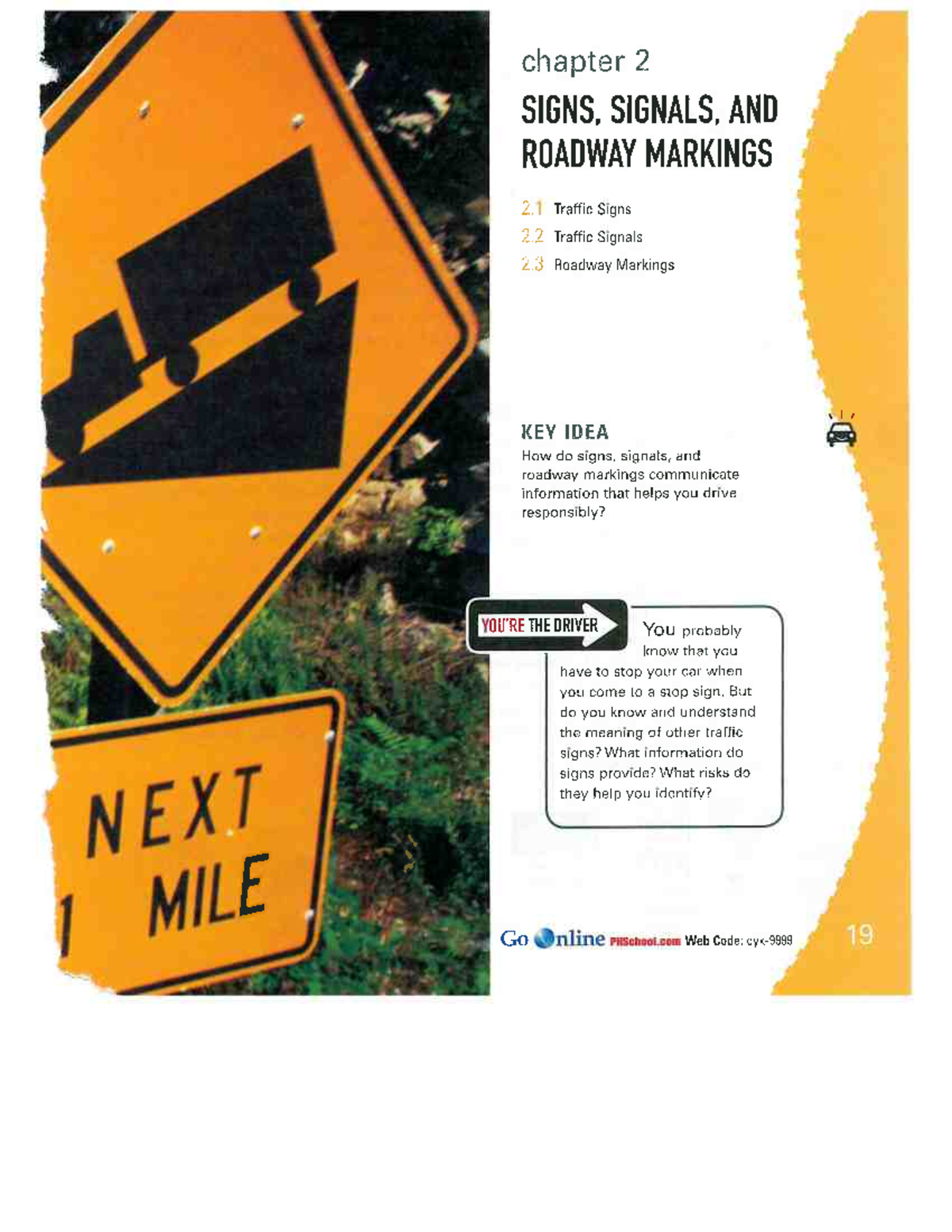 Chapter 2: Signs, signals, and roadway markings (WB) - Studocu