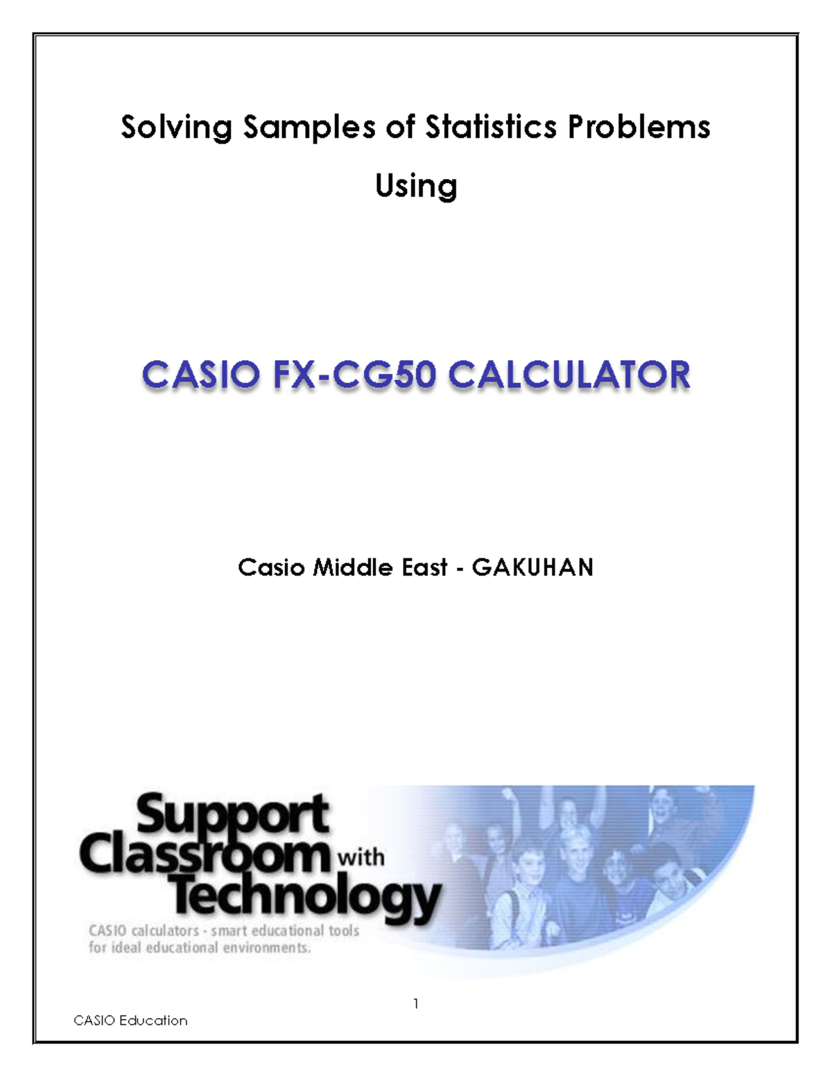 CASIO FX-CG50 Statistical Methods Tutorial - Cheat Sheet Guide - Studocu