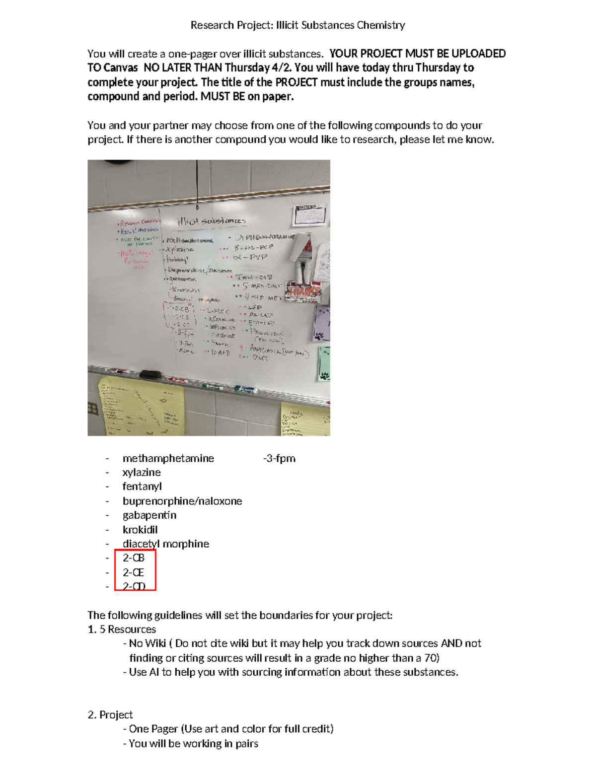 Research Project: Illicit Compounds Chemistry 2019 - Studocu