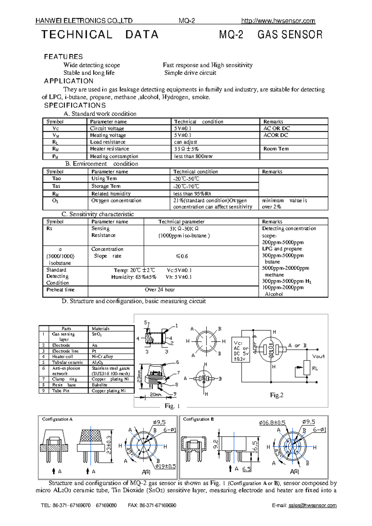 605 00008 MQ 2 Gas Sensor Technical Data and Features - Studocu