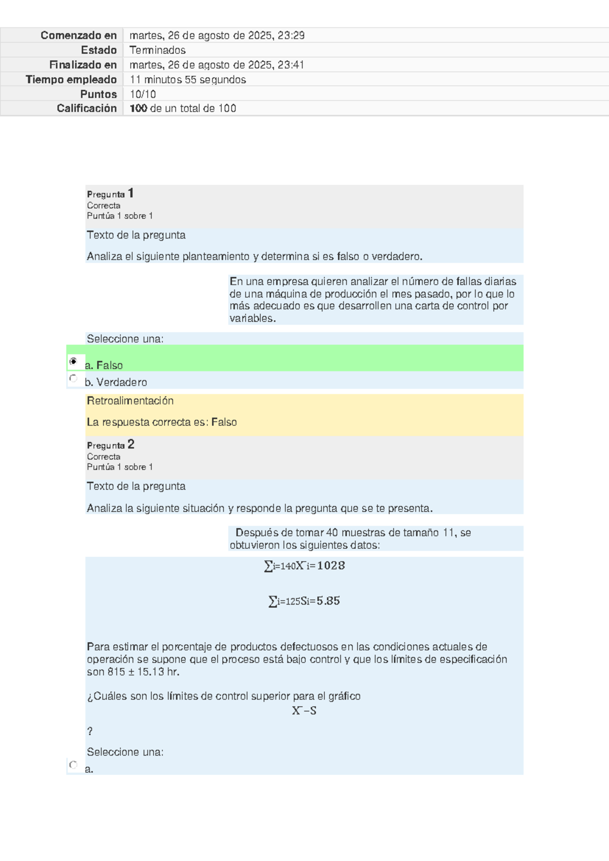 Gráficos de Control y Porcentaje de Defectos - Análisis Estadístico ...