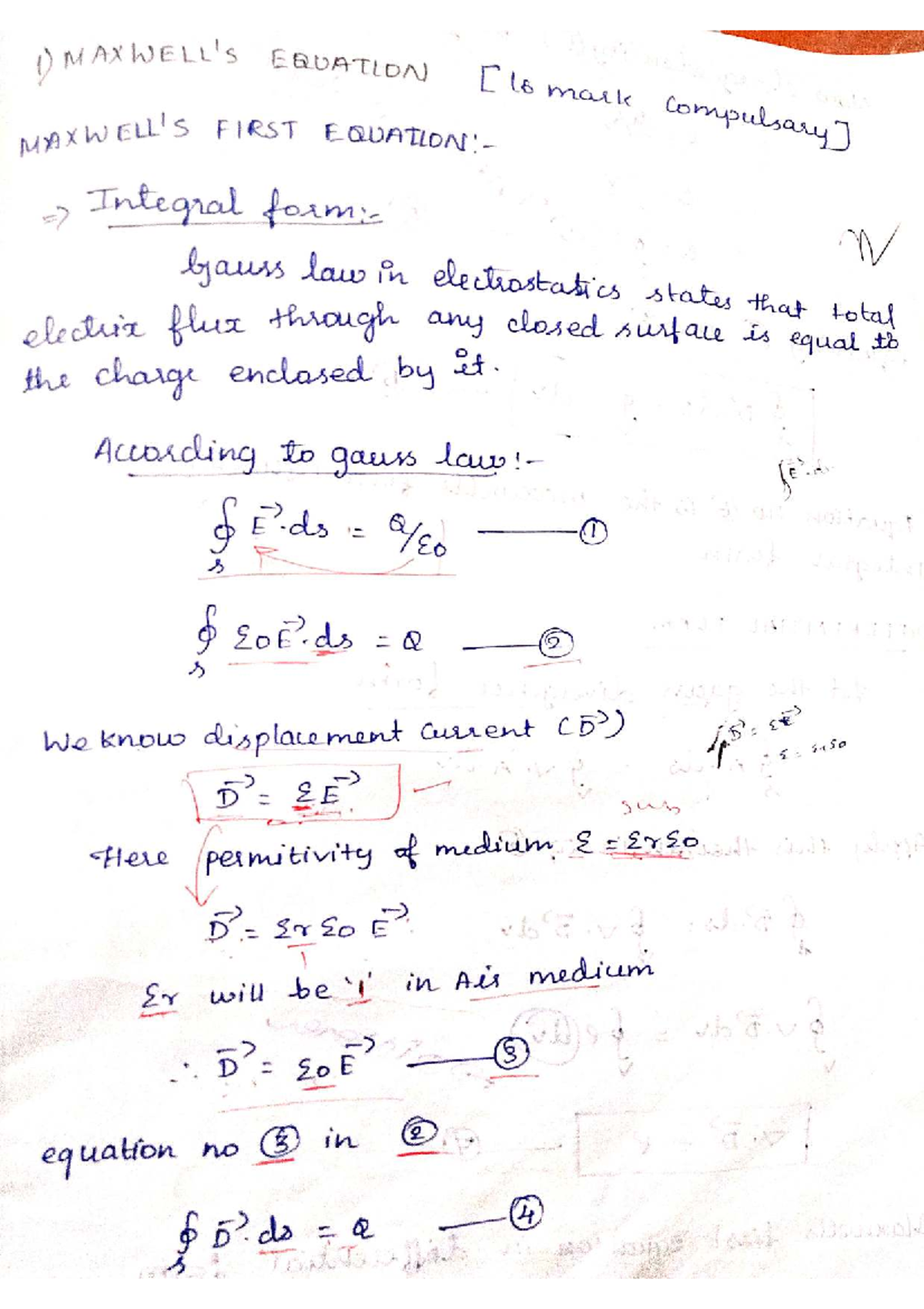 Maxwell's Equations - Easy Study Notes for PHYS 101 - Studocu