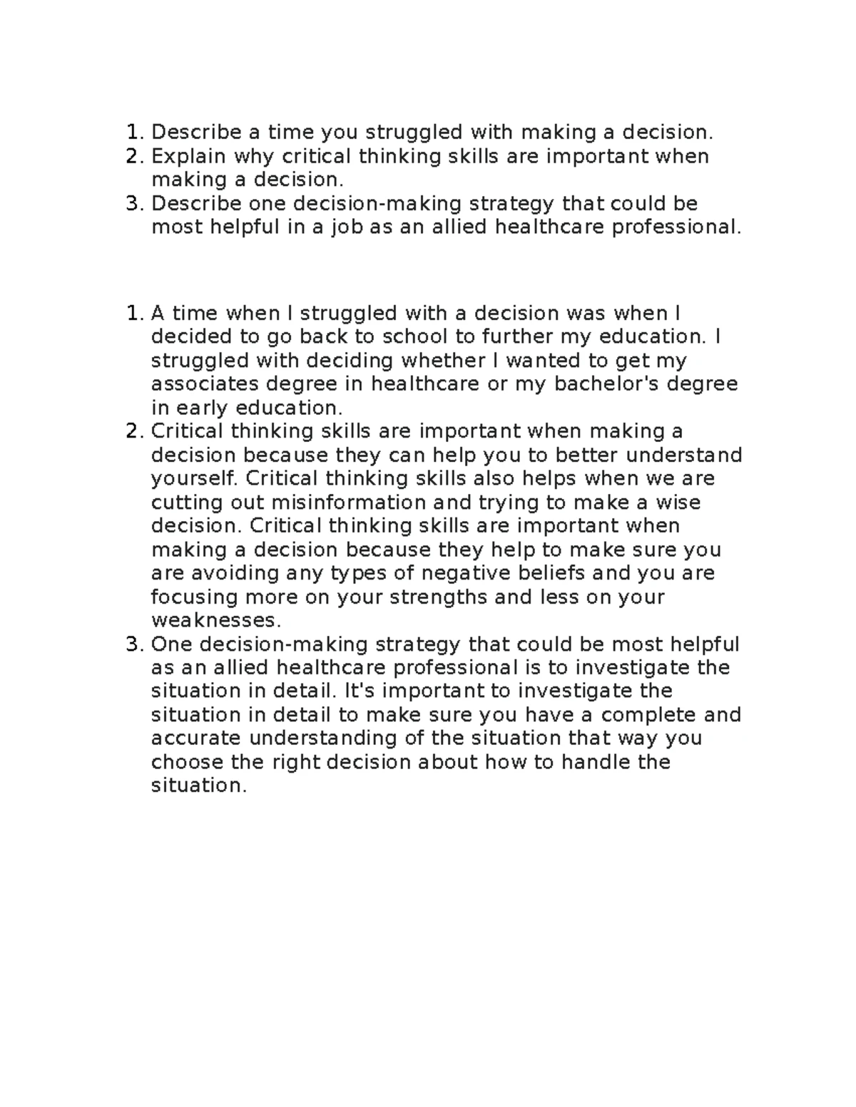 Discussion Week 2 Anatomy - Discussion Week 2 Anatomy 1. Explain your ...