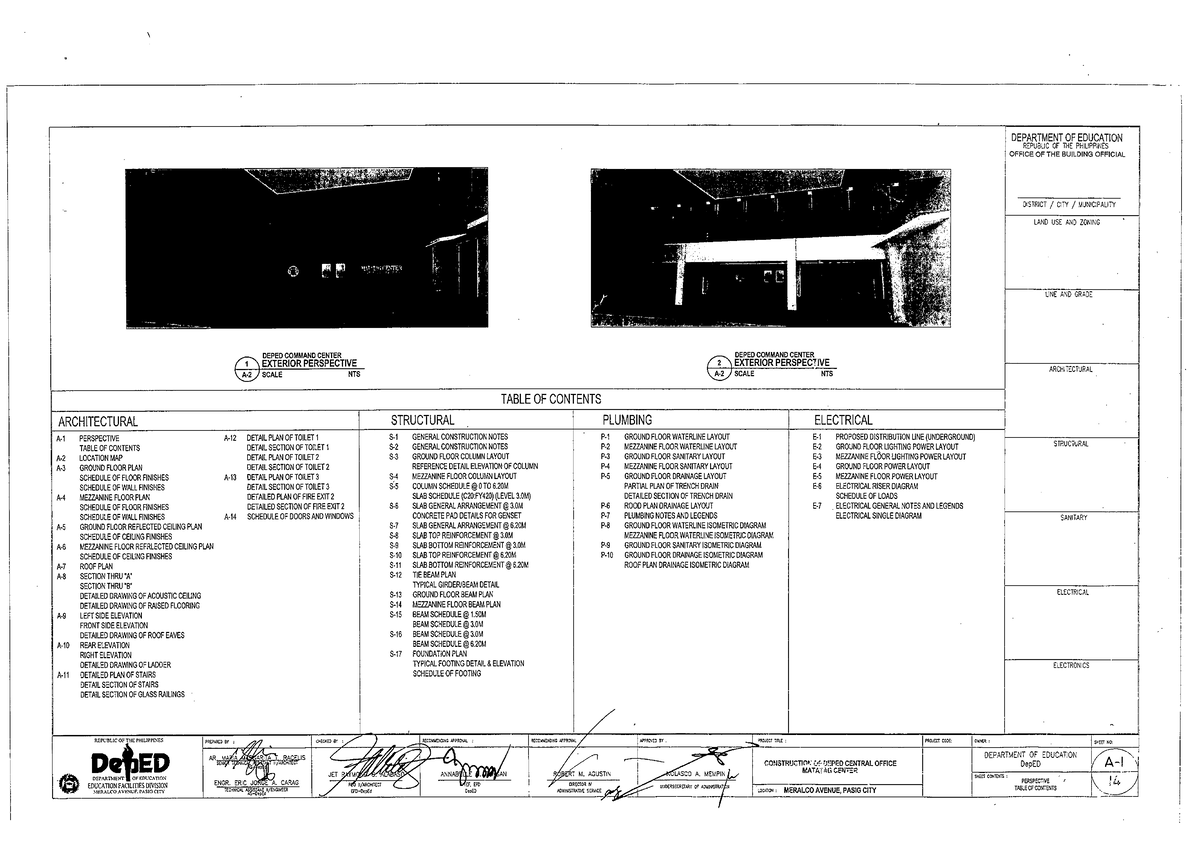 DepEd Command Center Building Plans and Specifications (C20:FY420 ...