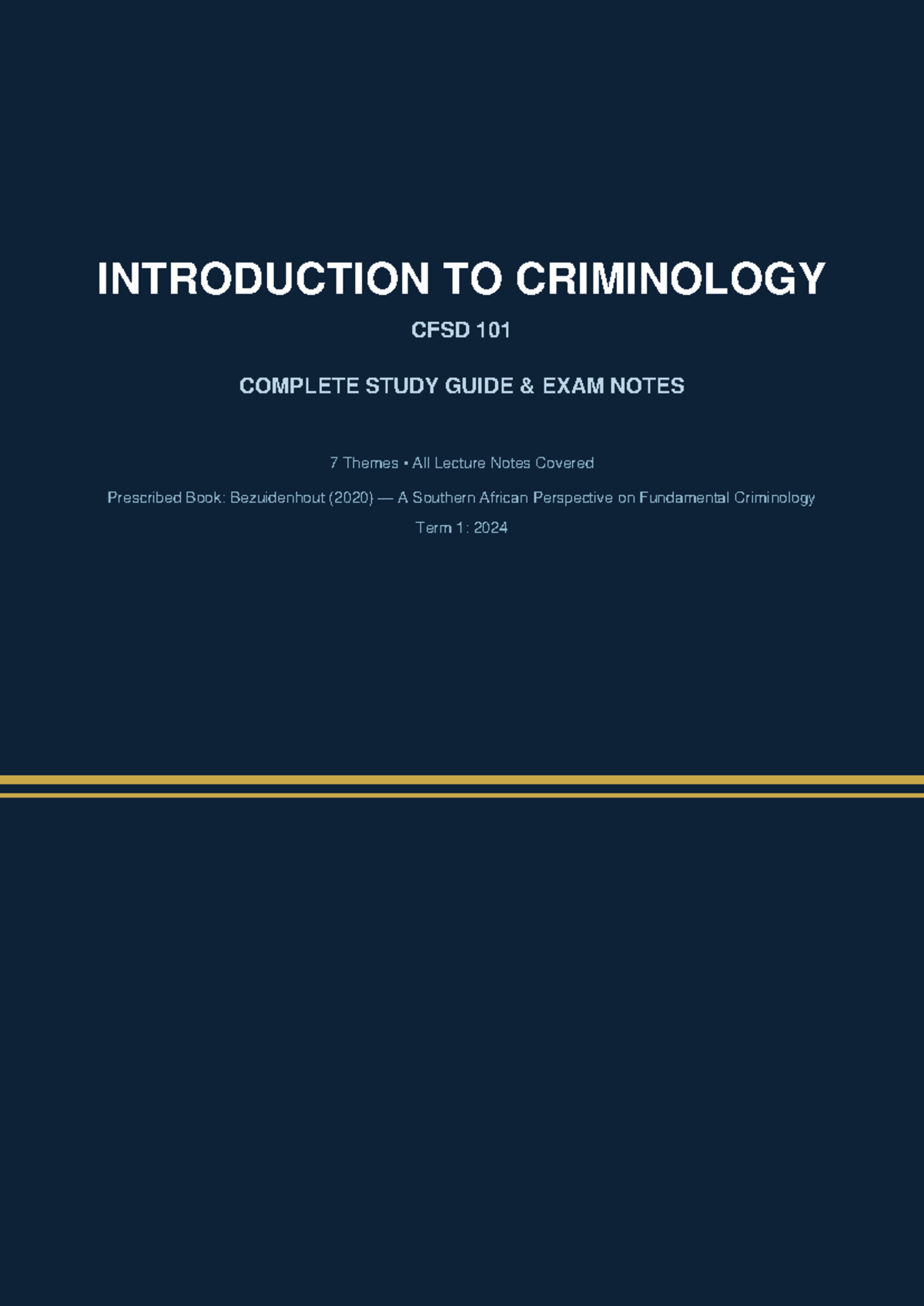 CFSD 101: Complete Study Guide & Exam Notes - Studocu